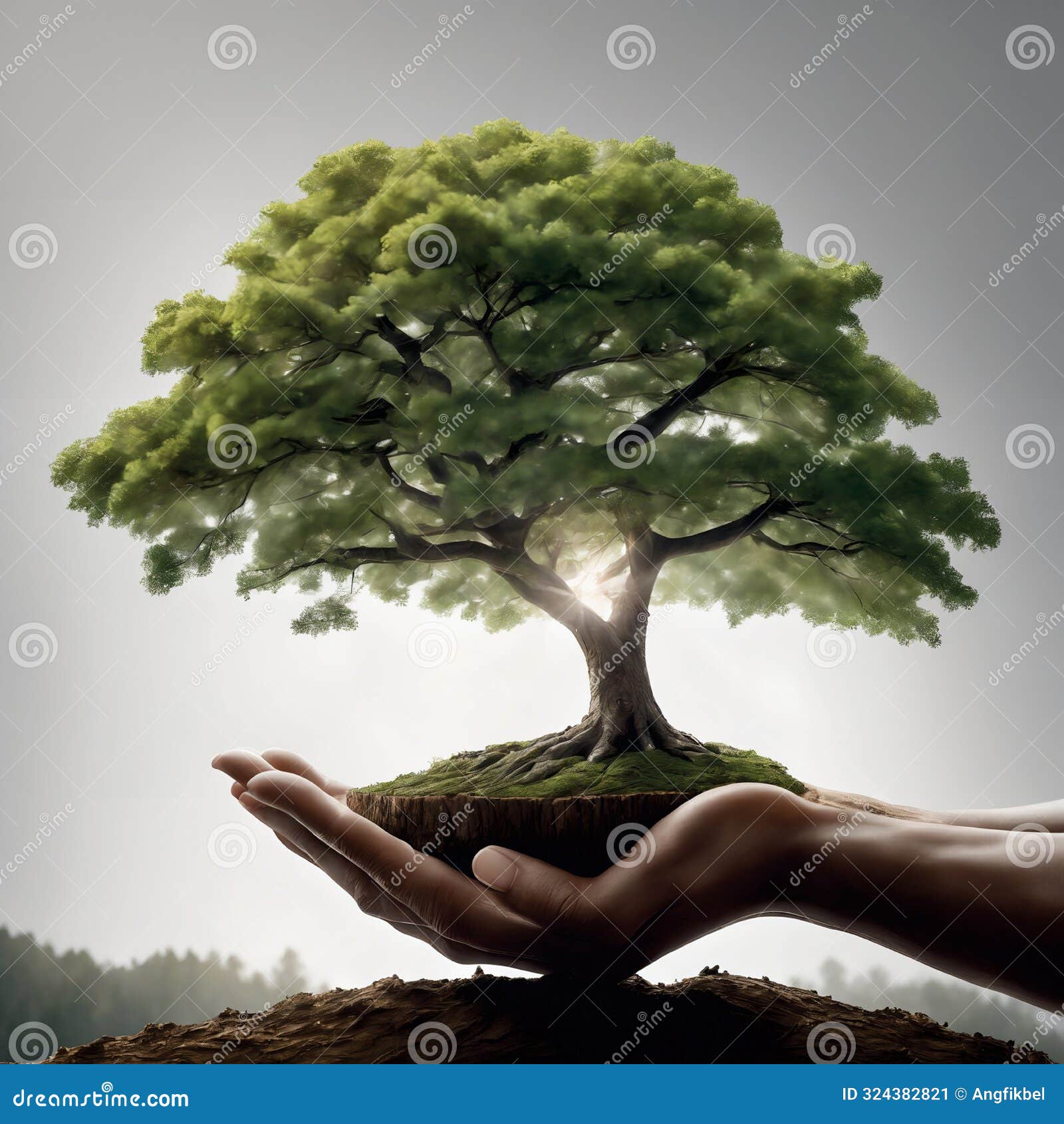 Environment Earth Day in the Hands of Trees Growing Seedlings Stock ...