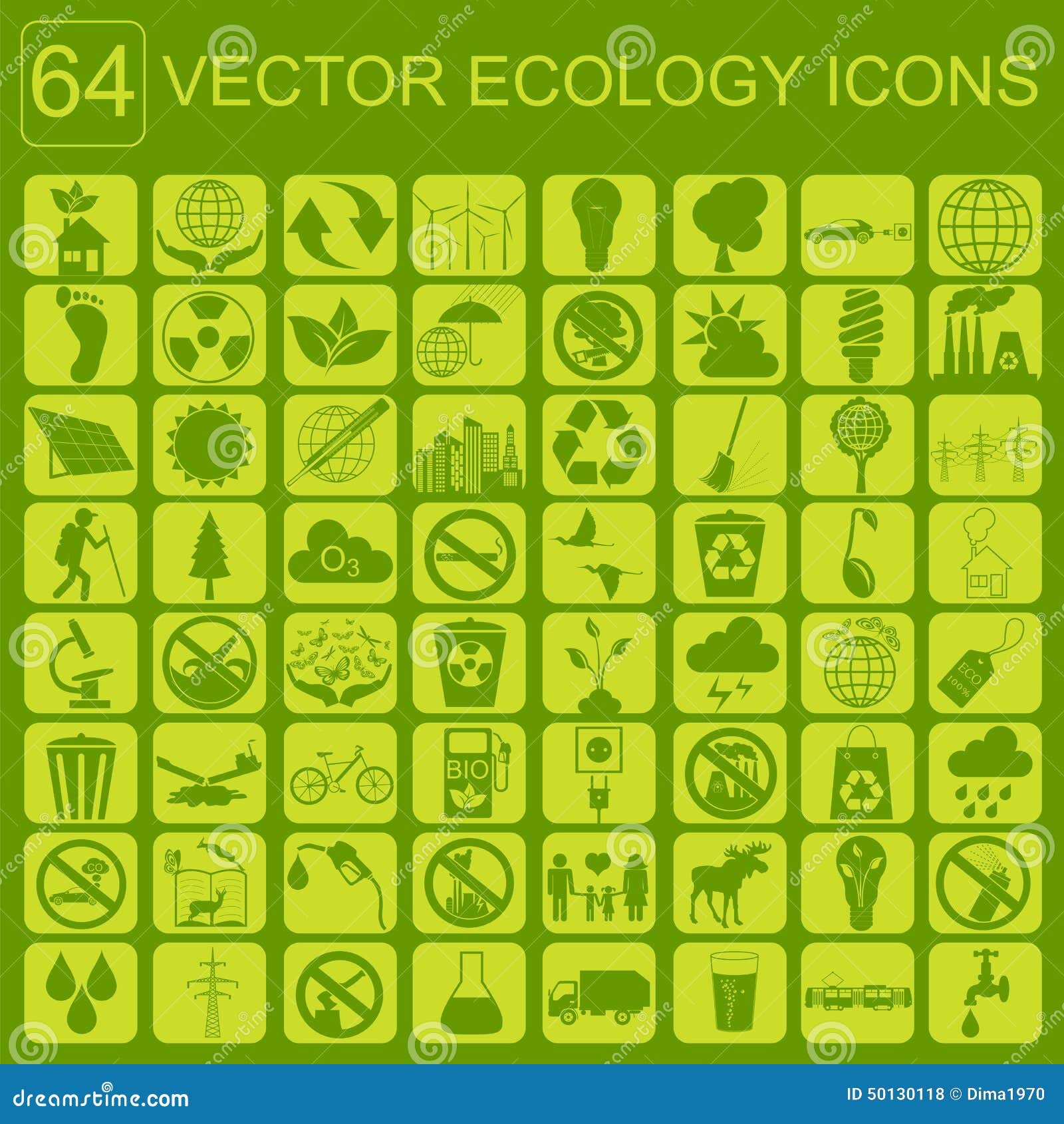 Environment, Ecology Icon Set. Environmental Risks, Ecosystem Stock ...