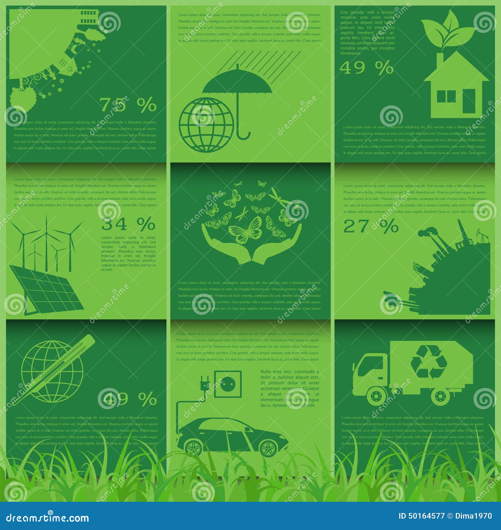 Environment, Ecology Infographic Elements. Environmental Risks, Stock ...