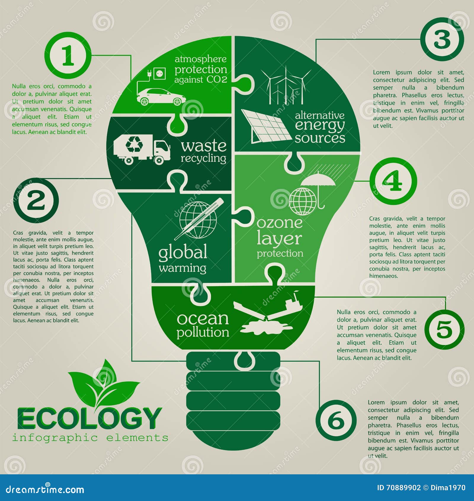 Environment, Ecology Infographic Elements. Environmental Risks, Stock ...