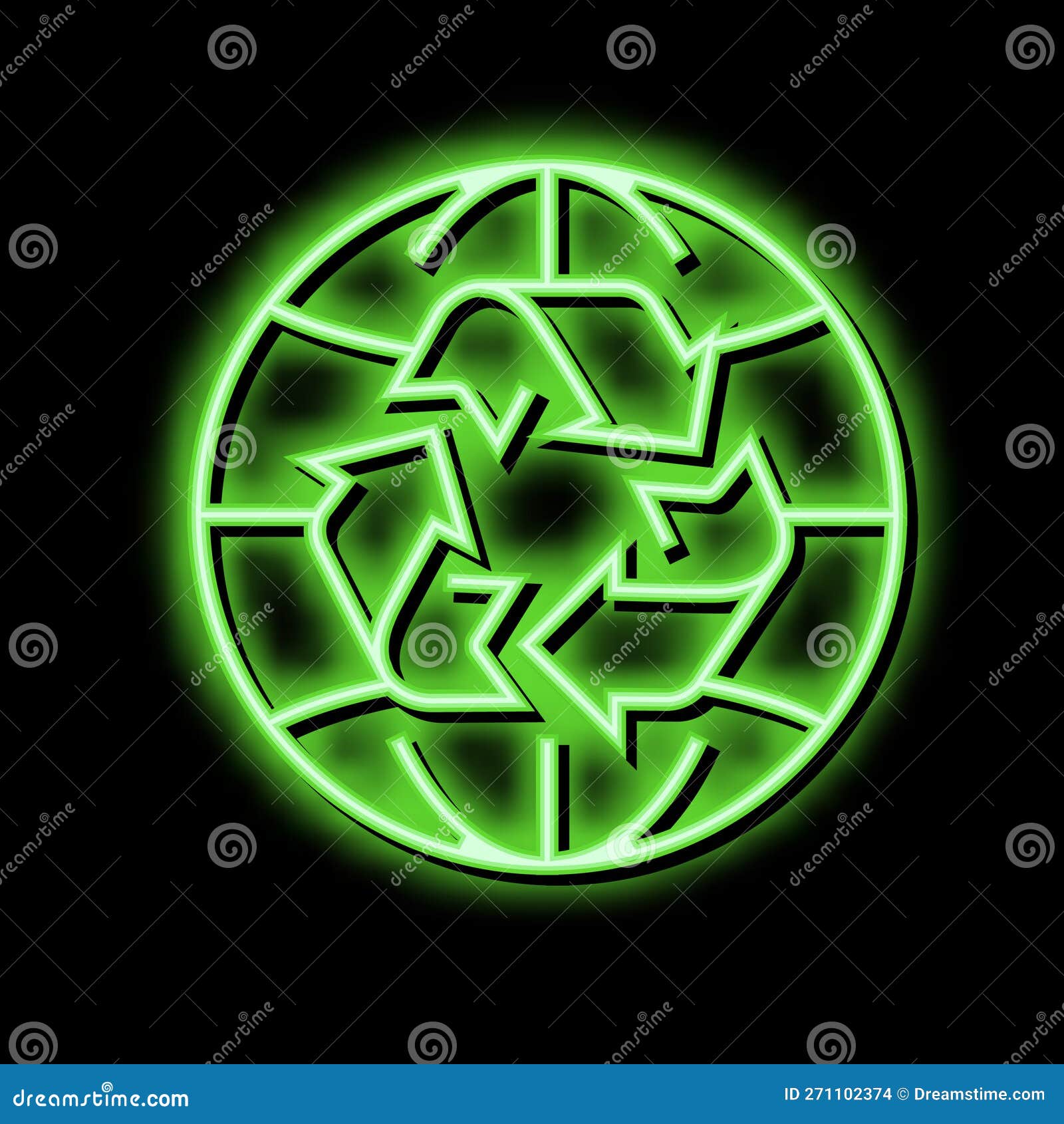 Environment Ecosystem Neon Glow Icon Illustration Stock Vector ...