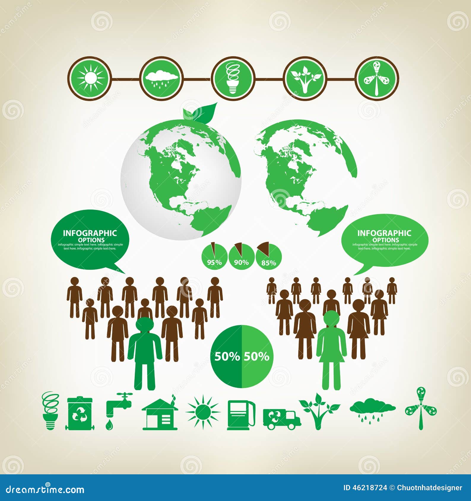 Environment Elements Infographics Stock Vector - Illustration of ...