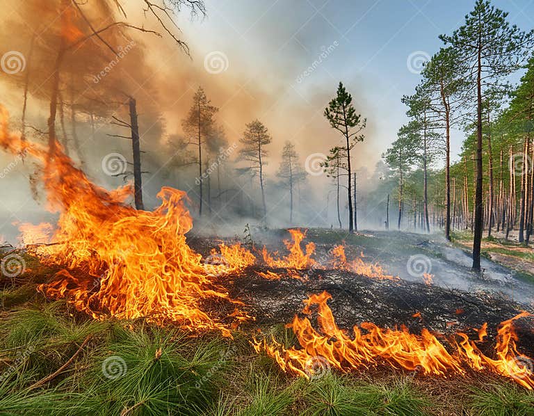Environment, Fire and Smoke with Forest in Nature for Deforestation ...