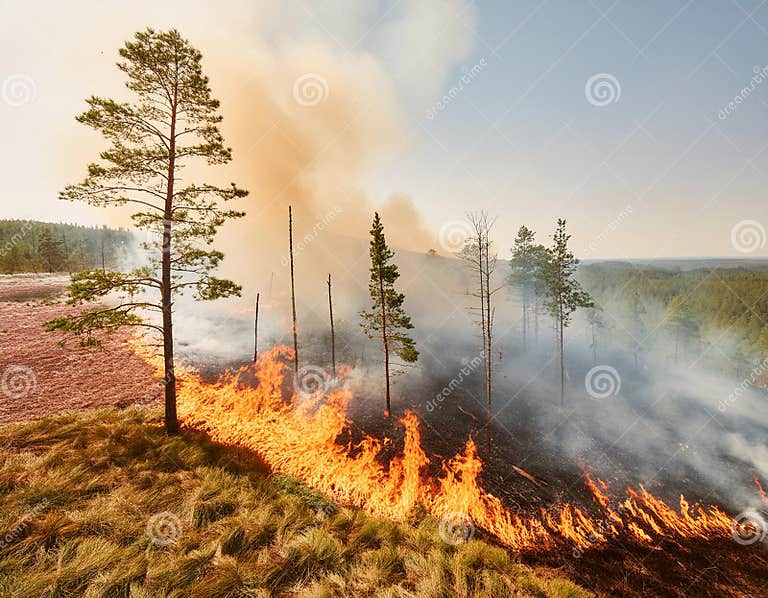 Environment, Fire and Smoke with Forest in Nature for Deforestation ...