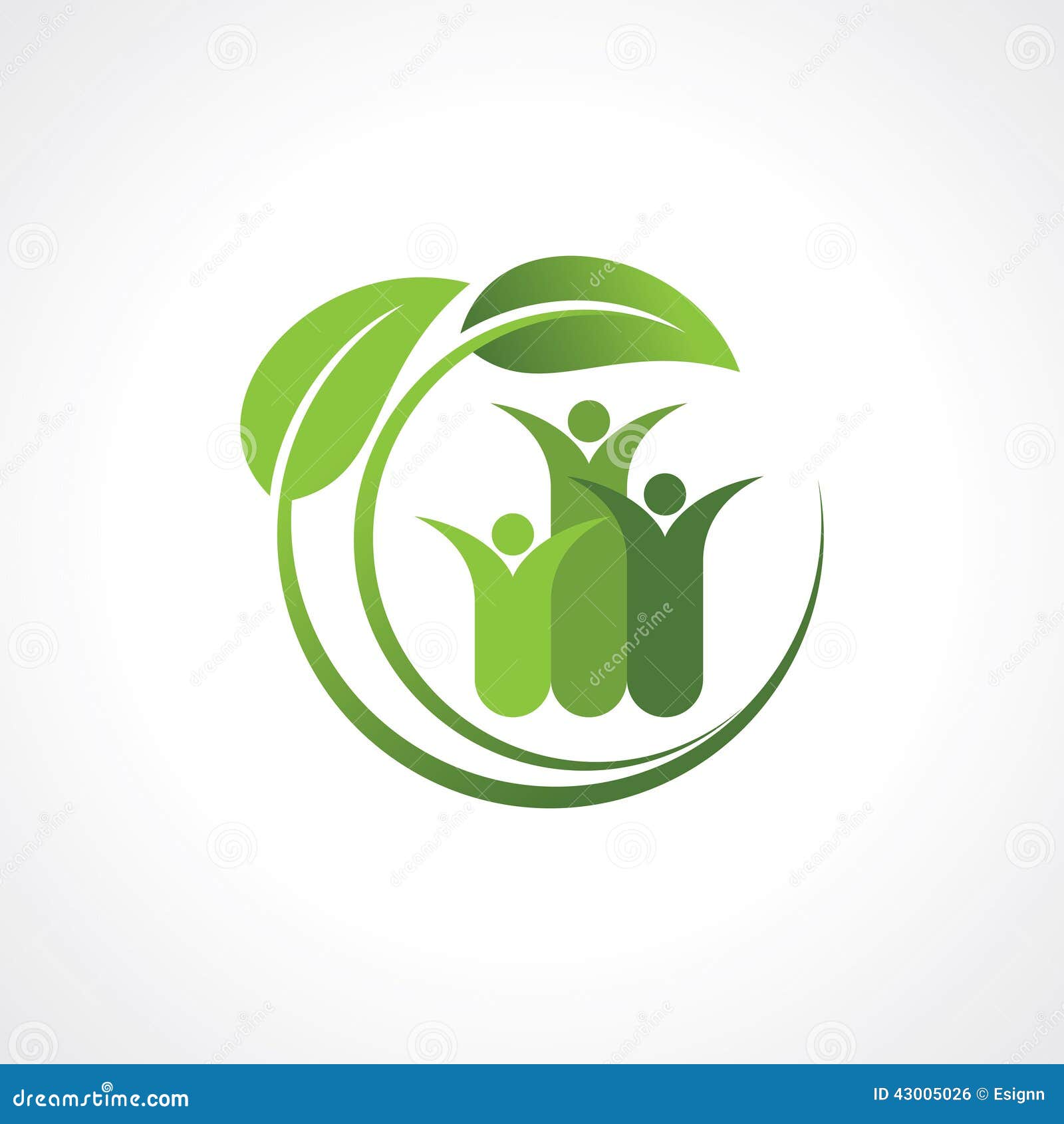 Environment Friendly Symbol with Leaf Stock Vector - Illustration of ...