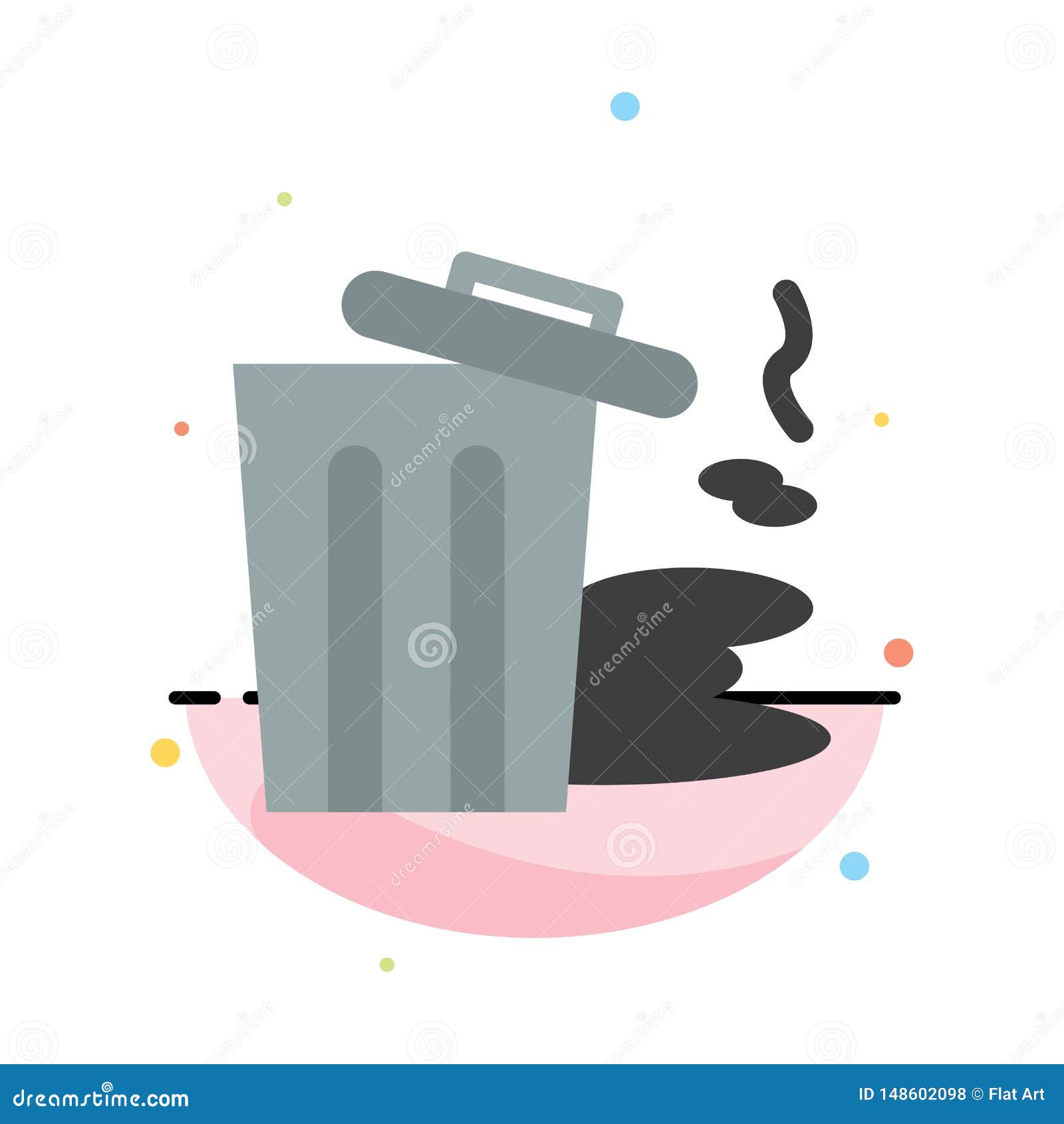Environment, Garbage, Pollution, Trash Abstract Flat Color Icon ...