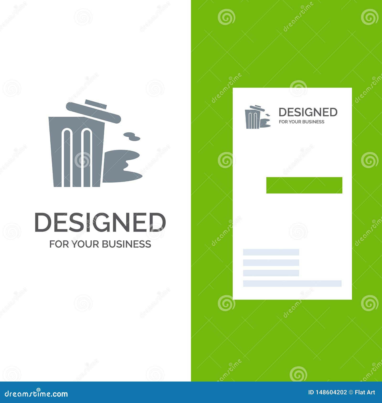 Environment, Garbage, Pollution, Trash Grey Logo Design and Business ...