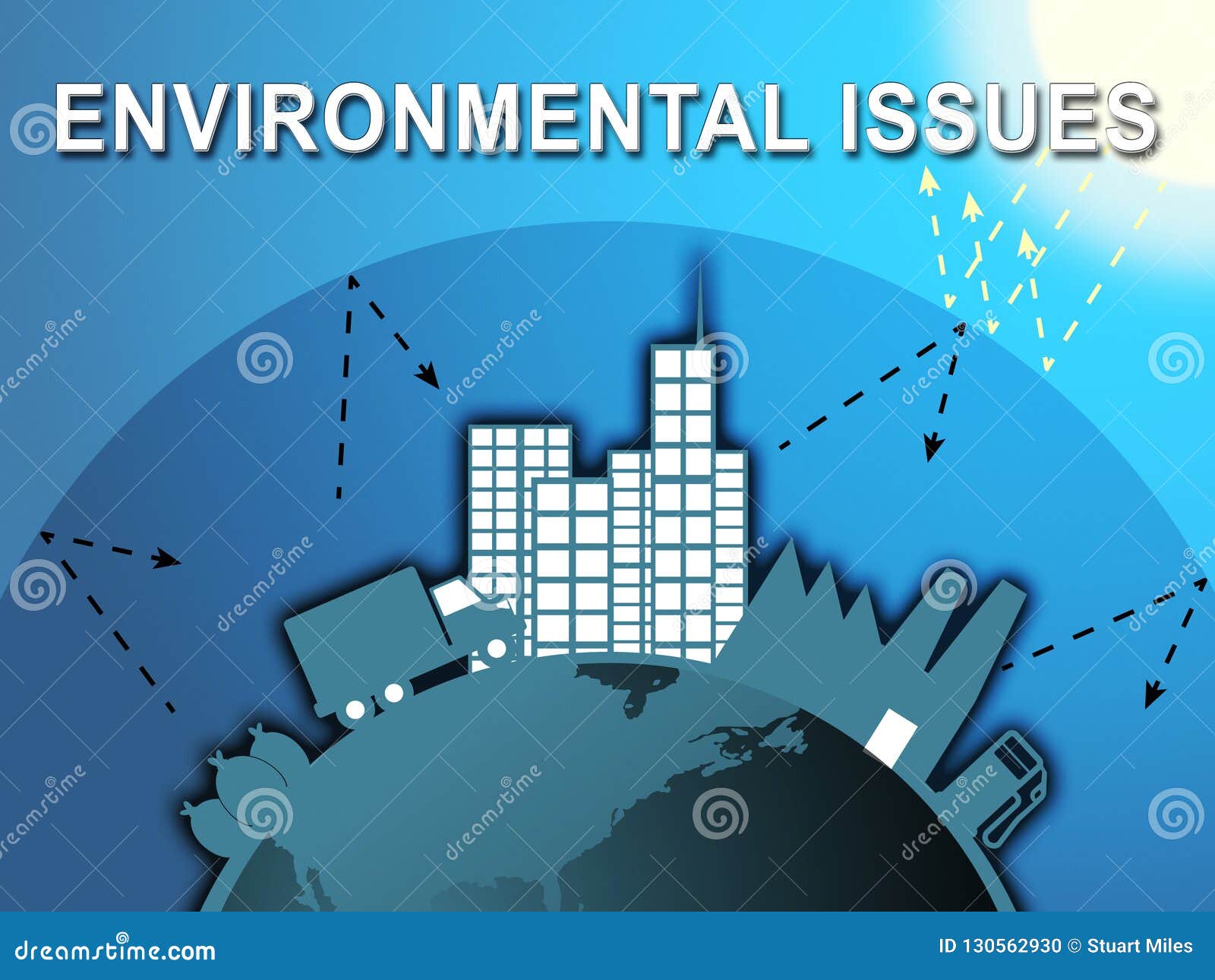 Environment Issues Shows Global Warming 3d Illustration Stock ...