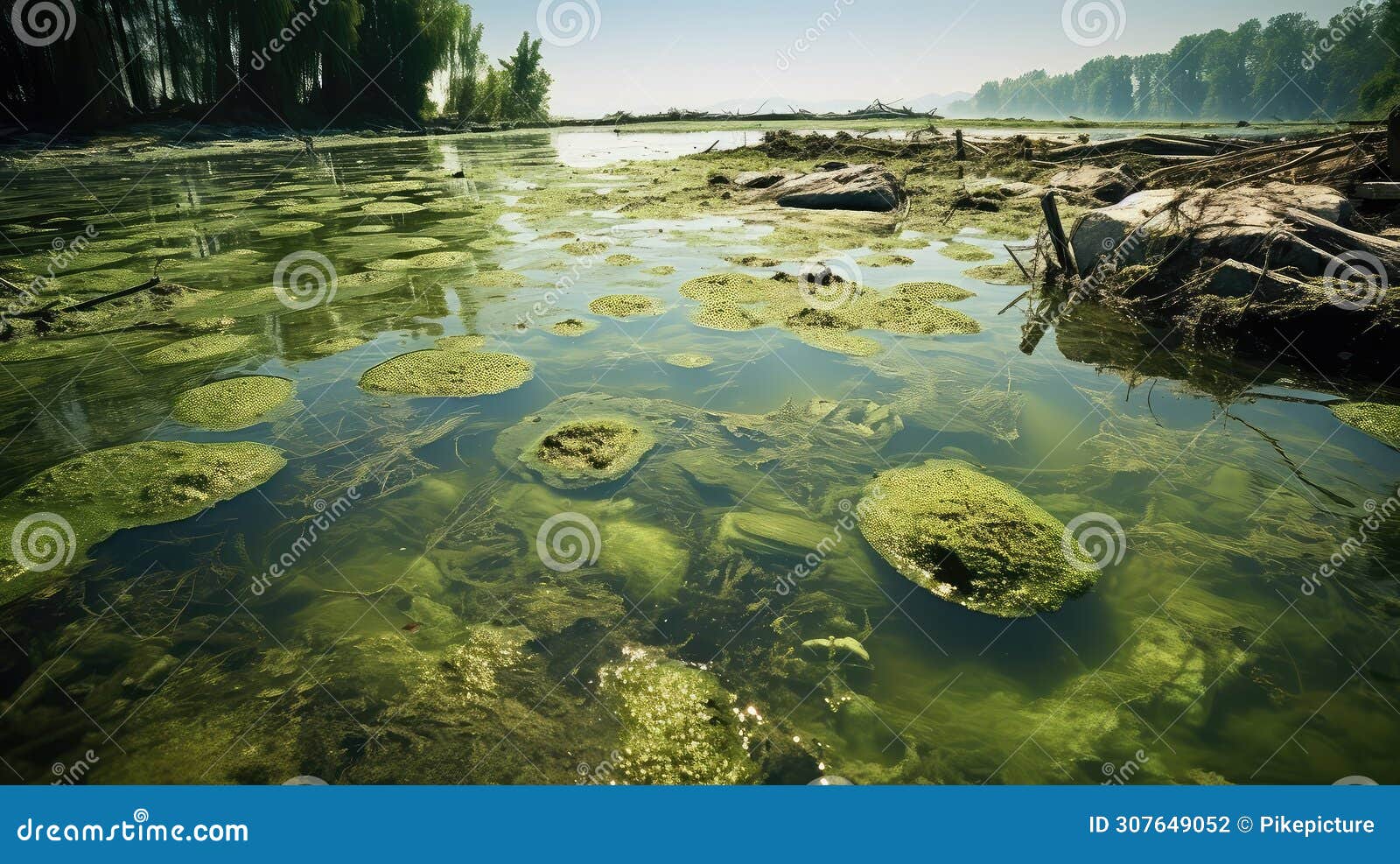 Environment Lake Pollution Royalty-Free Illustration | CartoonDealer ...