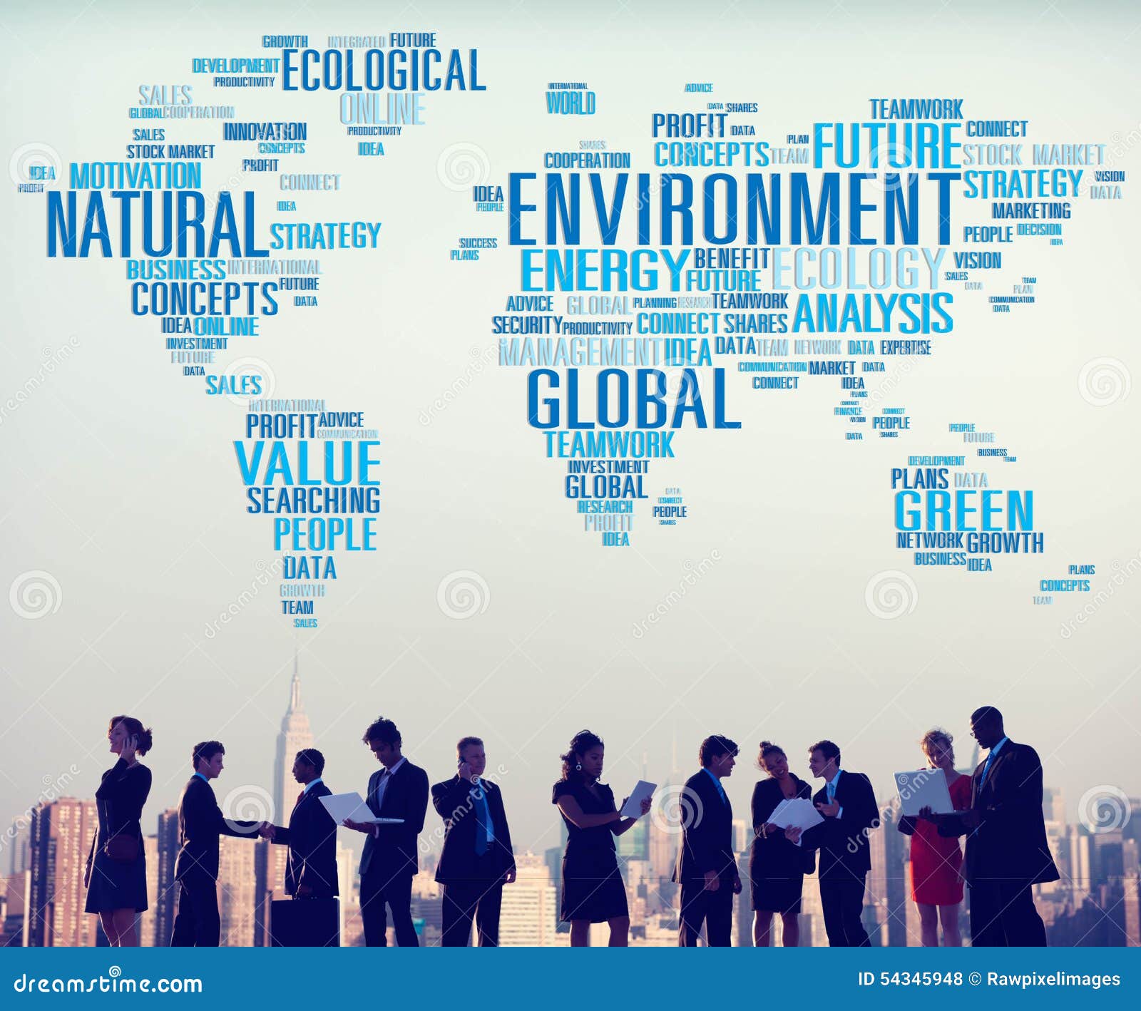 Environment Natural Sustainability Global World Map Concept Stock Photo ...