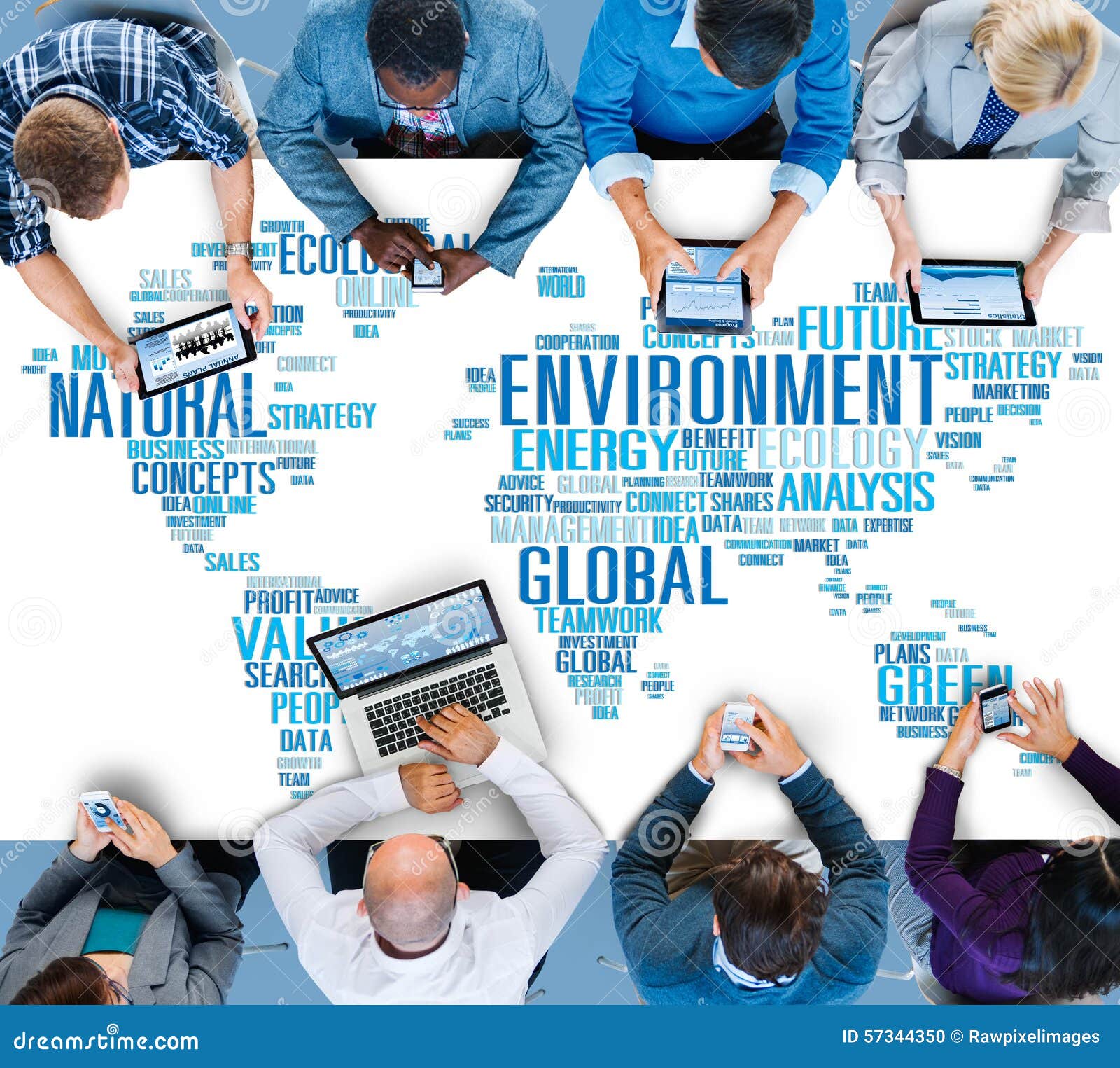 Environment Natural Sustainability Global World Map Concept Stock Photo ...