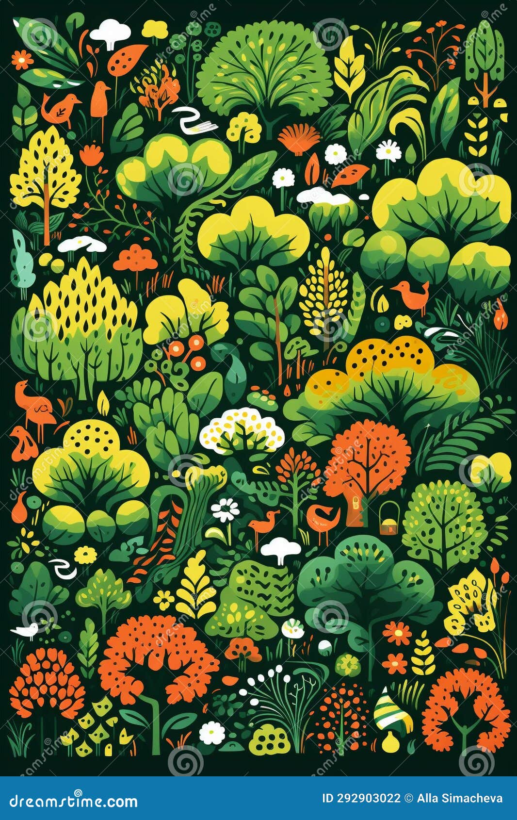 Environment Pattern Illustration. Generative Ai. Stock Illustration ...