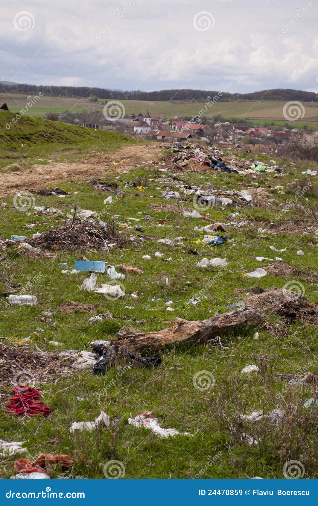 Environment Pollution - Dumping Near Village Stock Image - Image of ...
