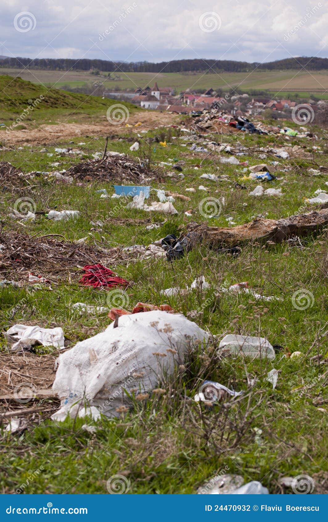 Environment Pollution - Dumping Near Village Stock Photo - Image of ...
