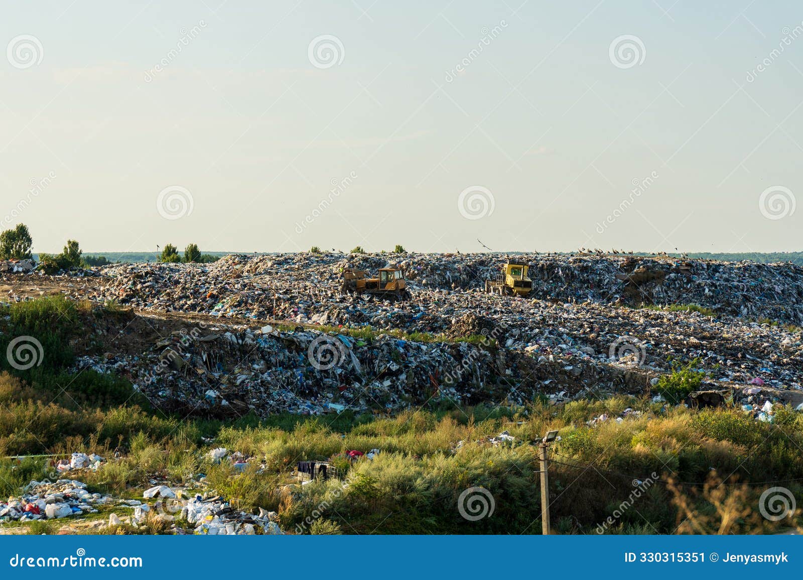 Environment Pollution. a Large Accumulation of Garbage Stock Image ...