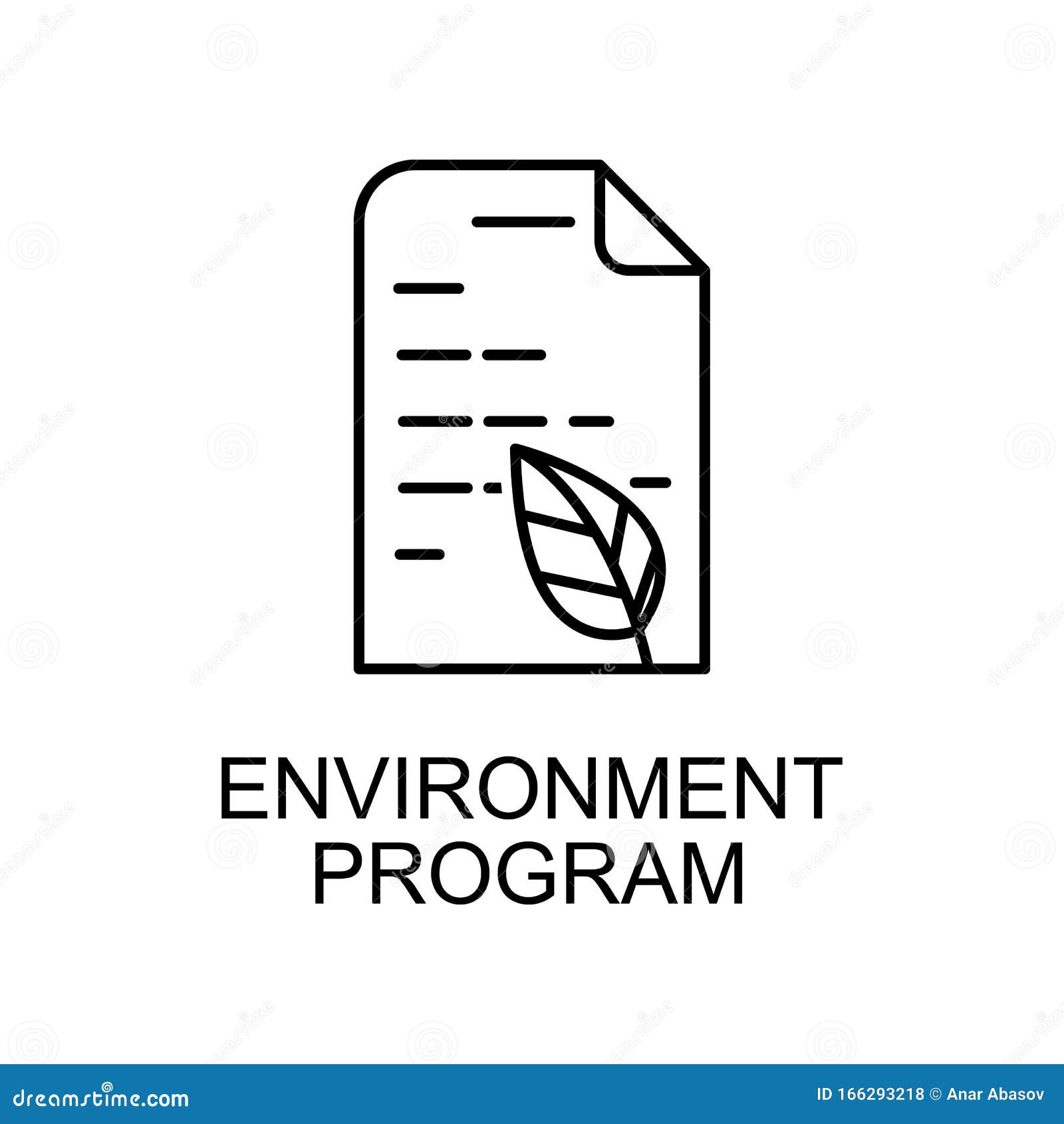Environment Program Outline Icon. Element of Enviroment Protection Icon ...