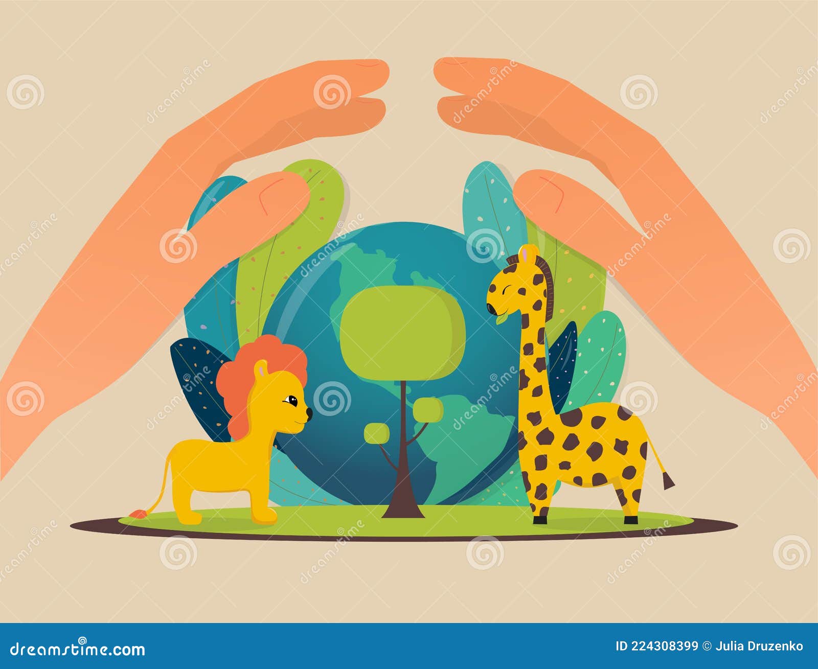 Environment Protection Concept Vector Stock Vector - Illustration of ...