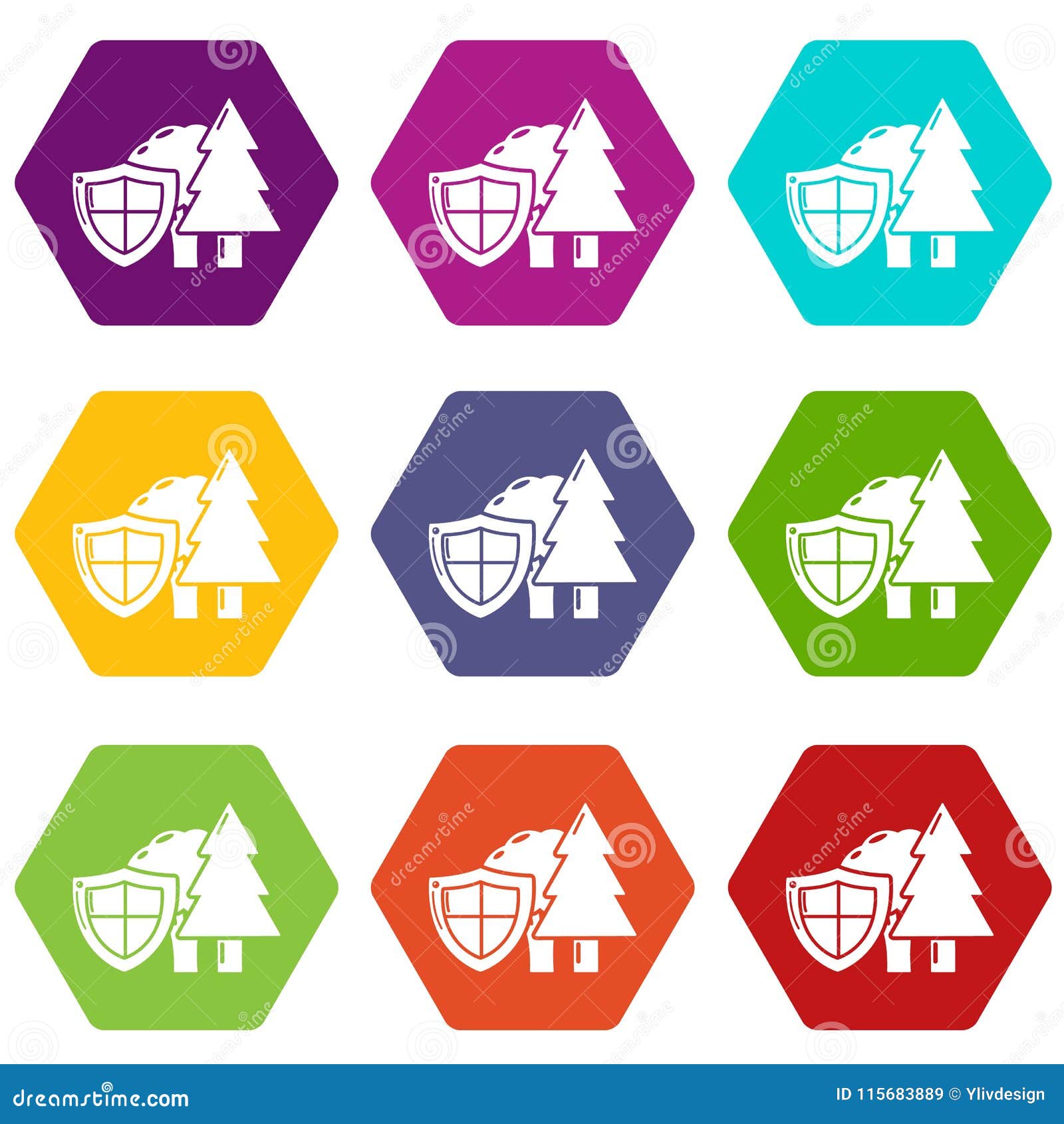 Environment Protection Icons Set 9 Vector Stock Vector - Illustration ...