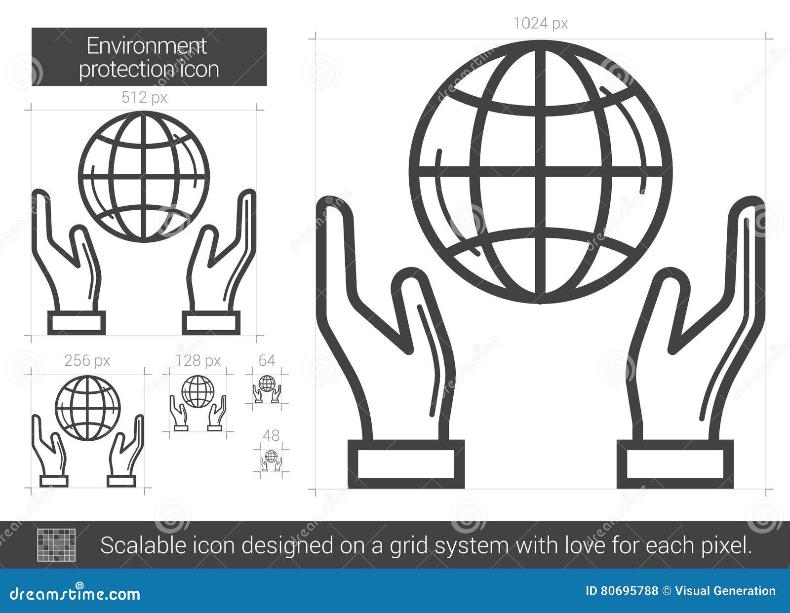 Environment Protection Line Icon. Stock Vector - Illustration of ...