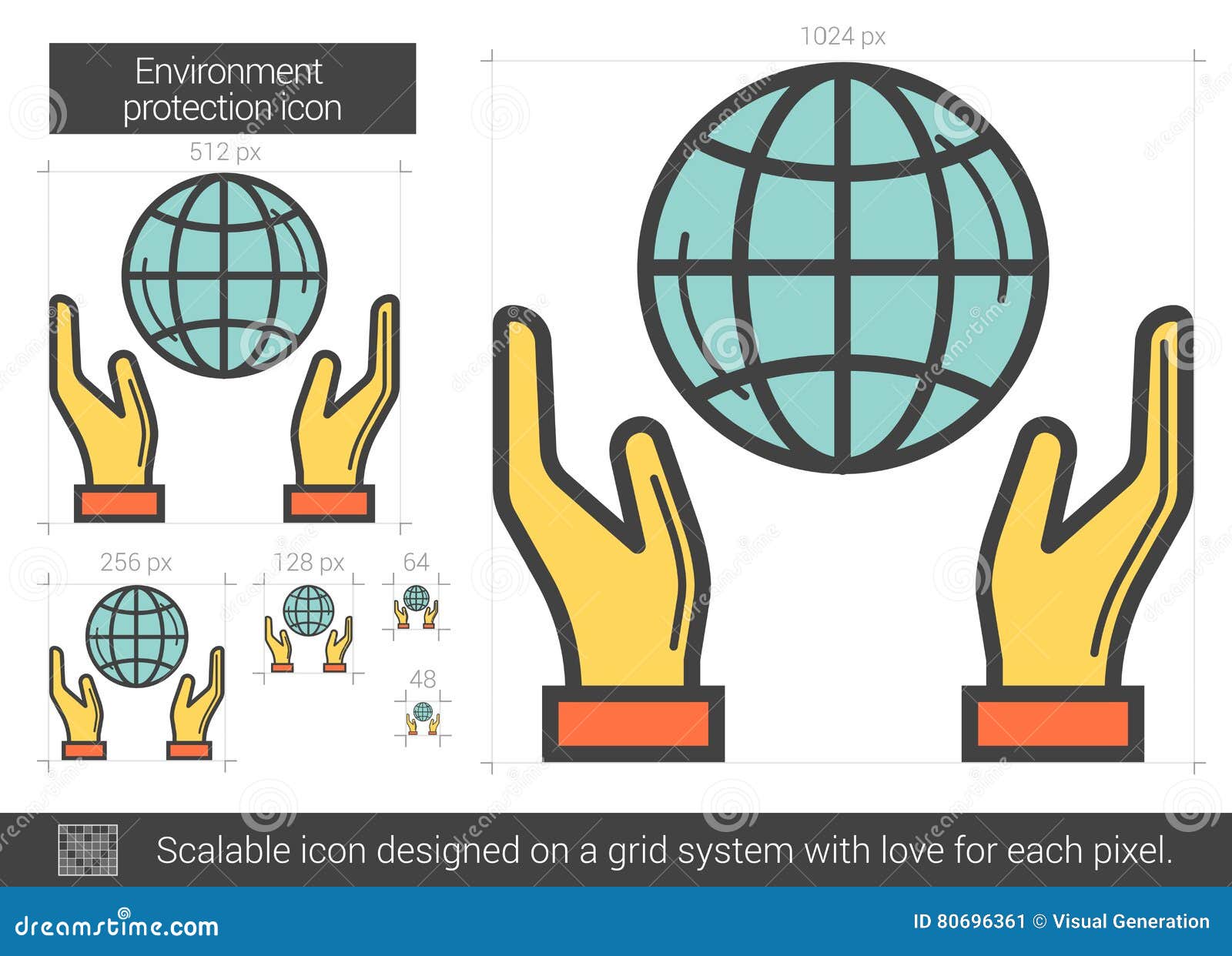 Environment Protection Line Icon. Stock Vector - Illustration of ...
