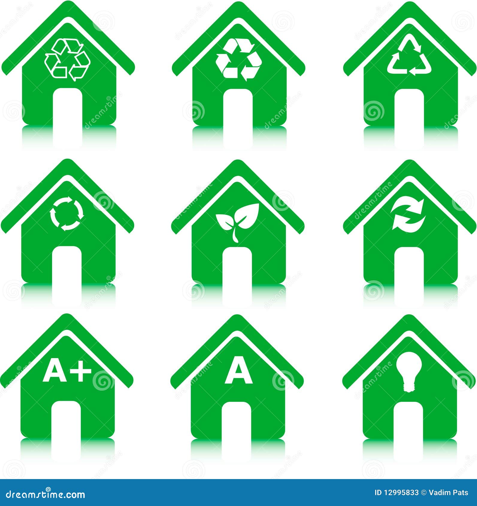 Environment, Recycle and Energy Saving Stock Vector - Illustration of ...