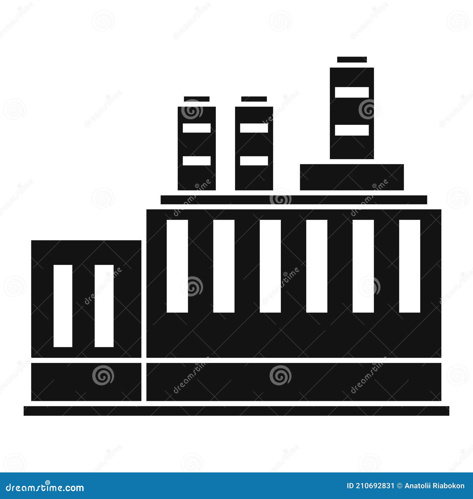 Environment Recycle Factory Icon, Simple Style Stock Vector ...