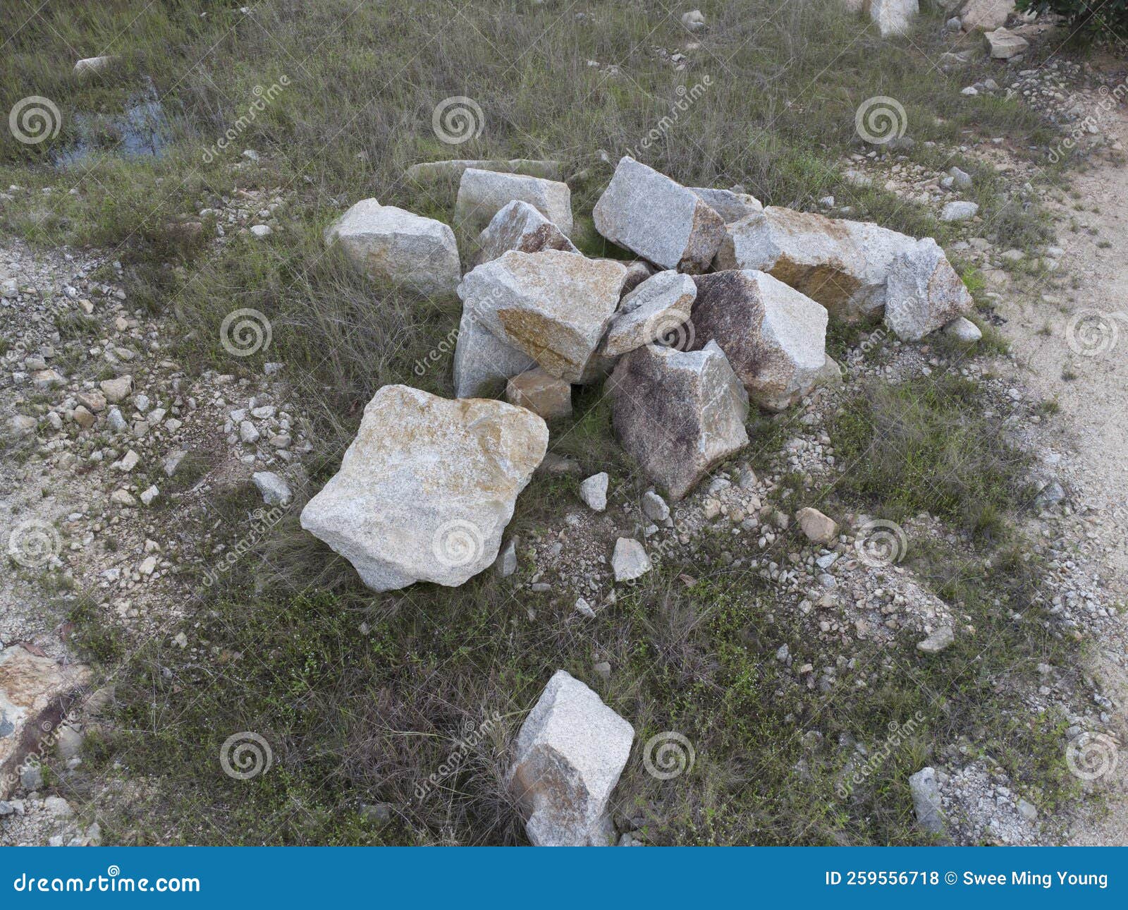 Environment Scene Around the Quarry Area. Stock Photo - Image of ...