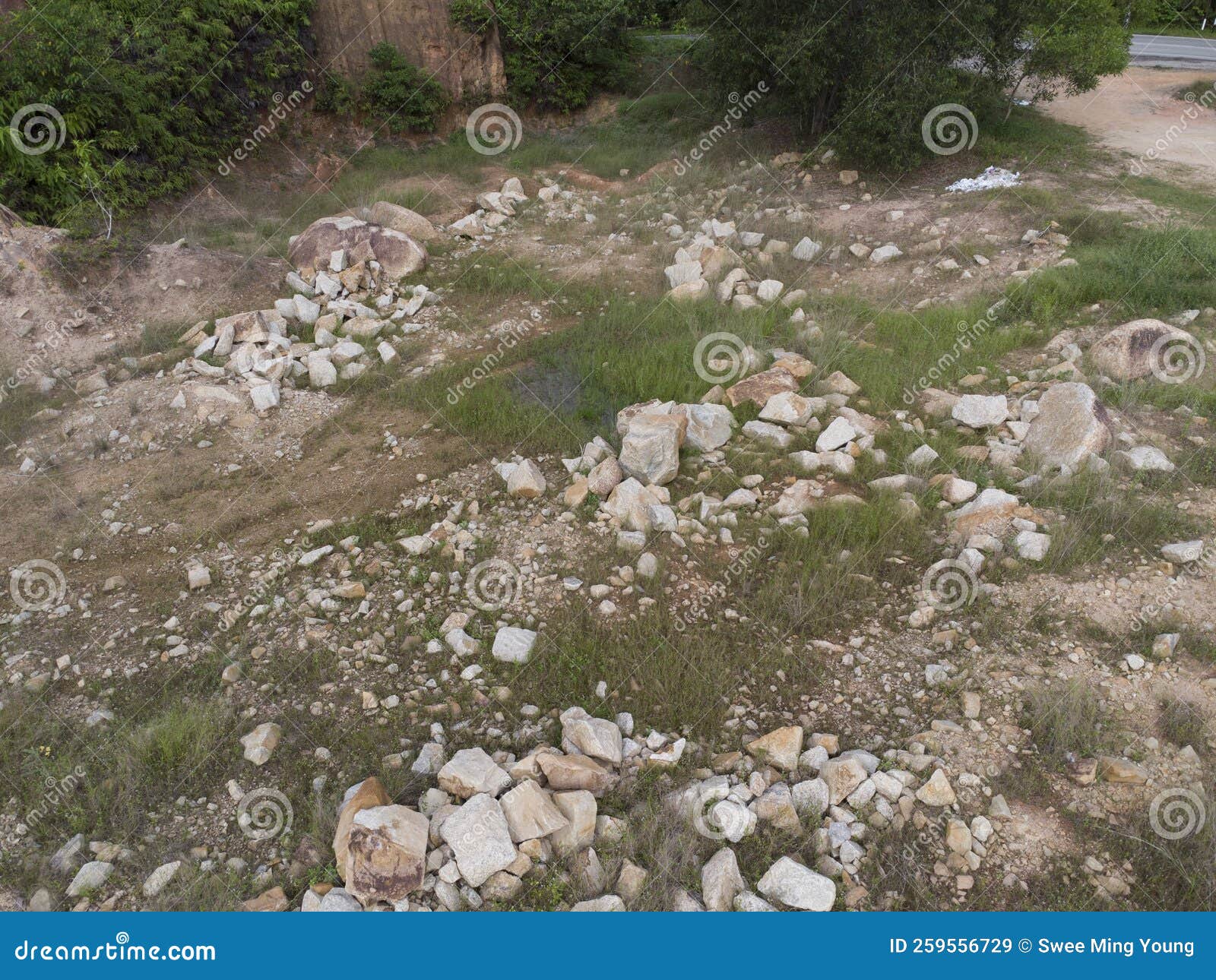 Environment Scene Around the Quarry Area. Stock Image - Image of brown ...