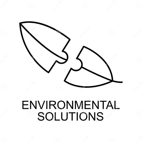 Environment Solutions Outline Icon. Element of Enviroment Protection ...