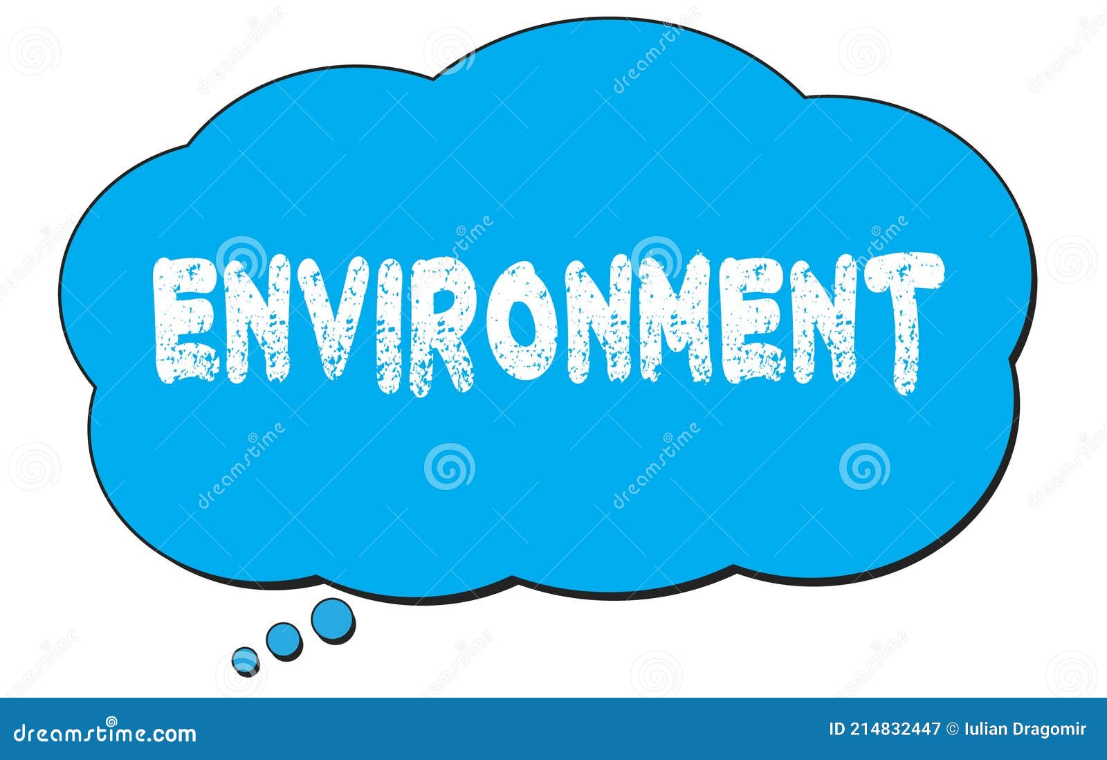 ENVIRONMENT Text Written on a Blue Thought Bubble Stock Illustration ...
