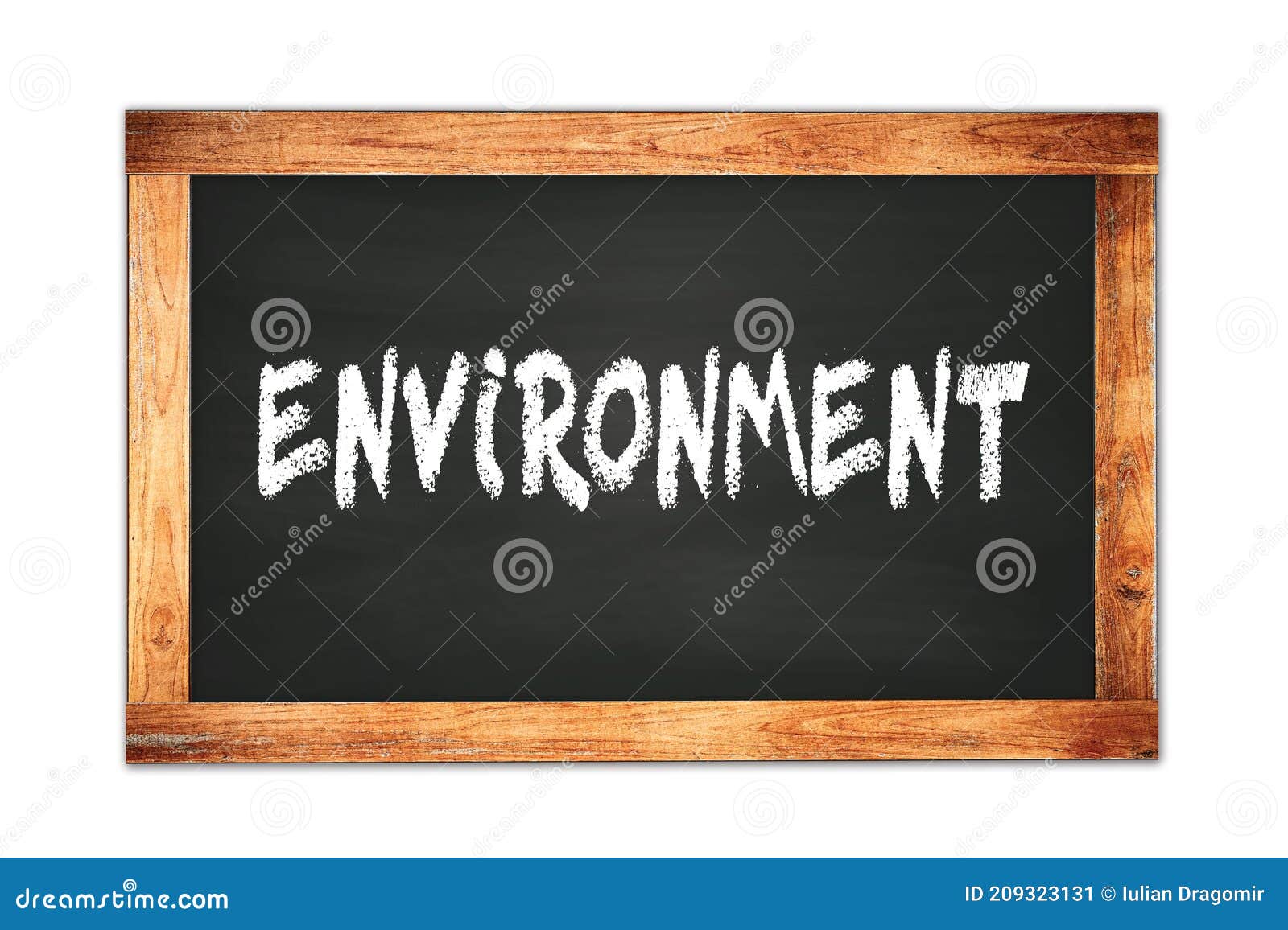ENVIRONMENT Text Written on Wooden Frame School Blackboard Stock ...