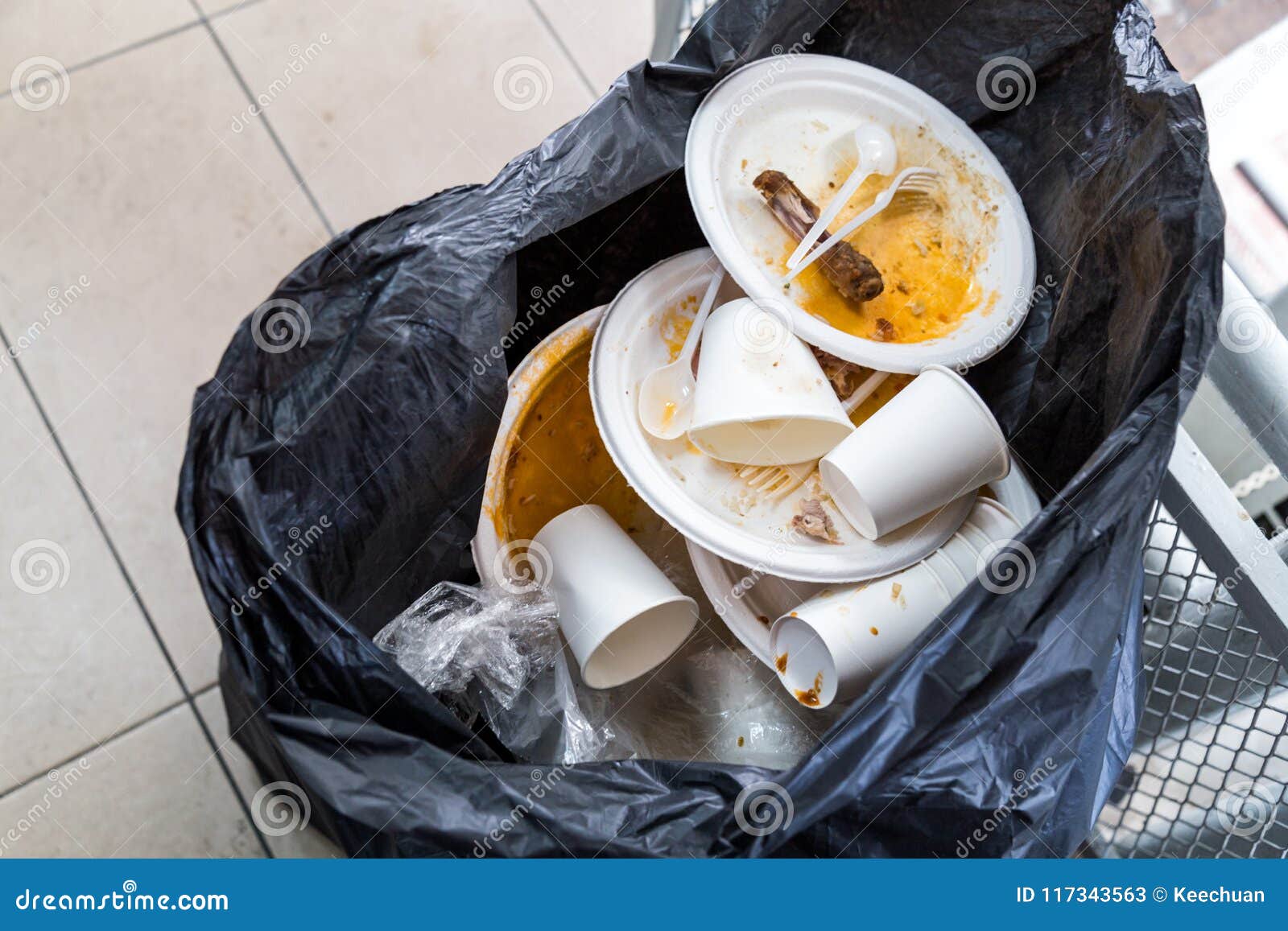 Environment Unfriendly Styrofoam Plates and Cups in Plastic Garb Stock ...