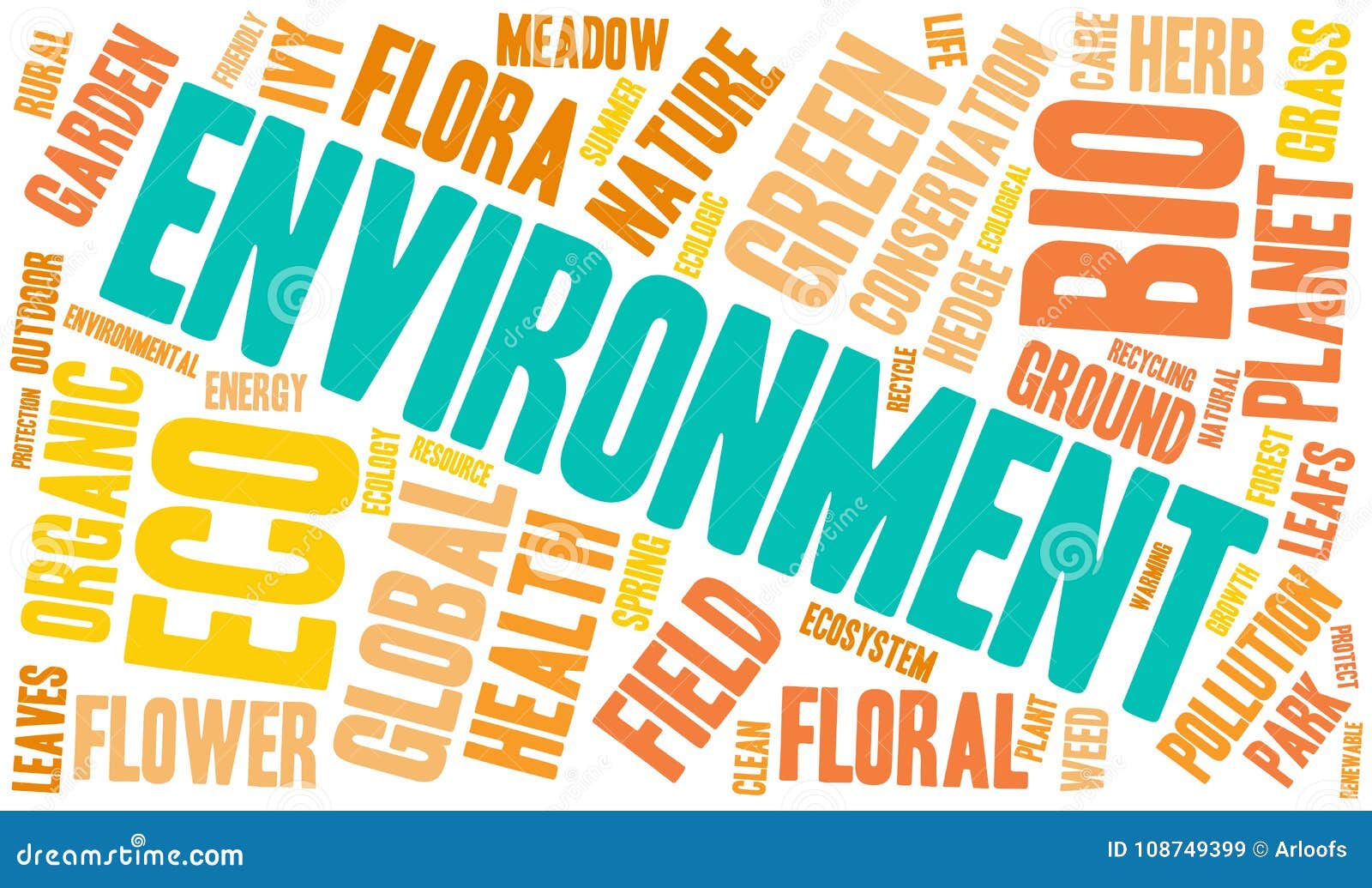 Environment Word Cloud stock illustration. Illustration of hedge ...