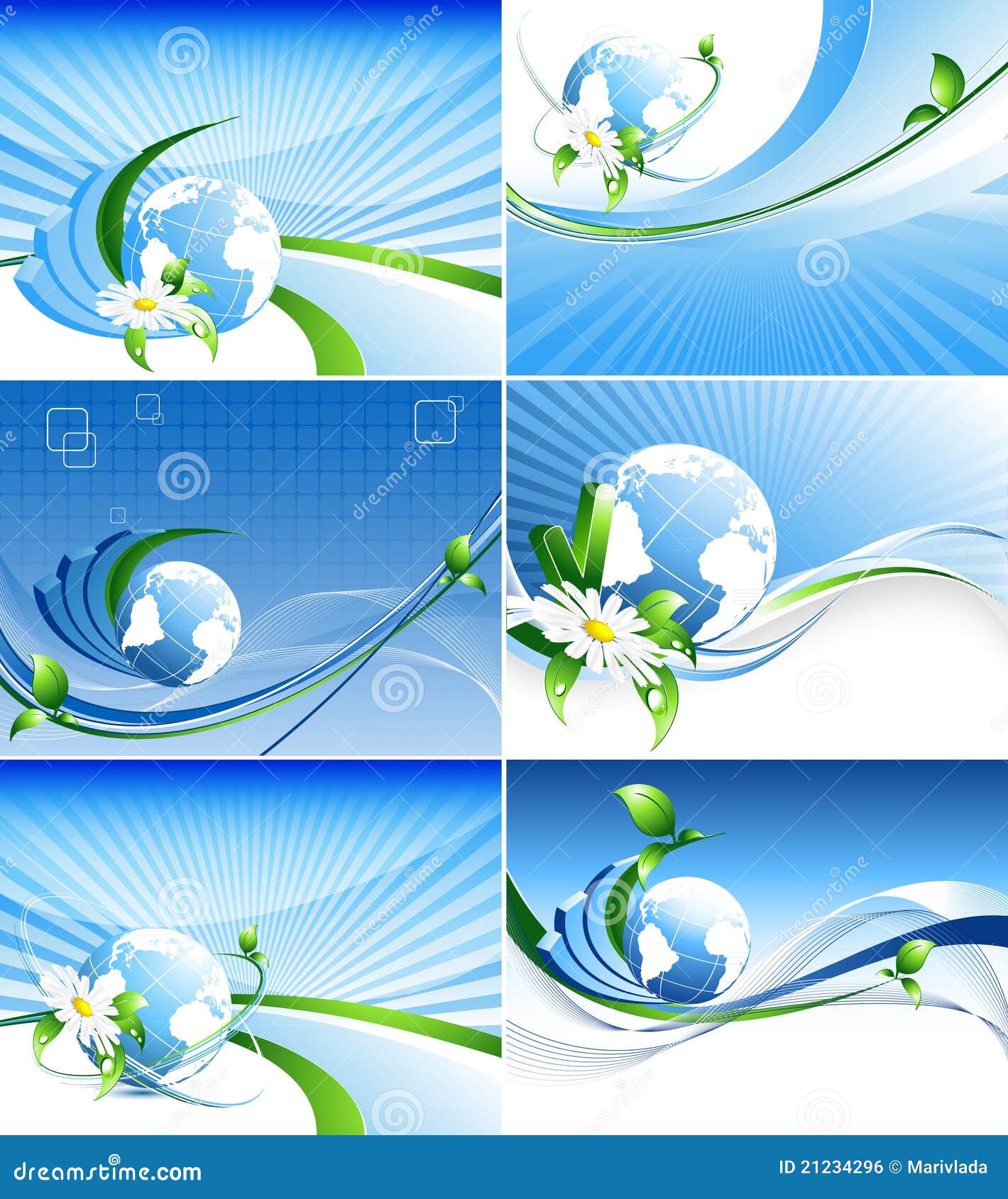 Environmental Abstract Backdrops Set Stock Vector - Illustration of ...