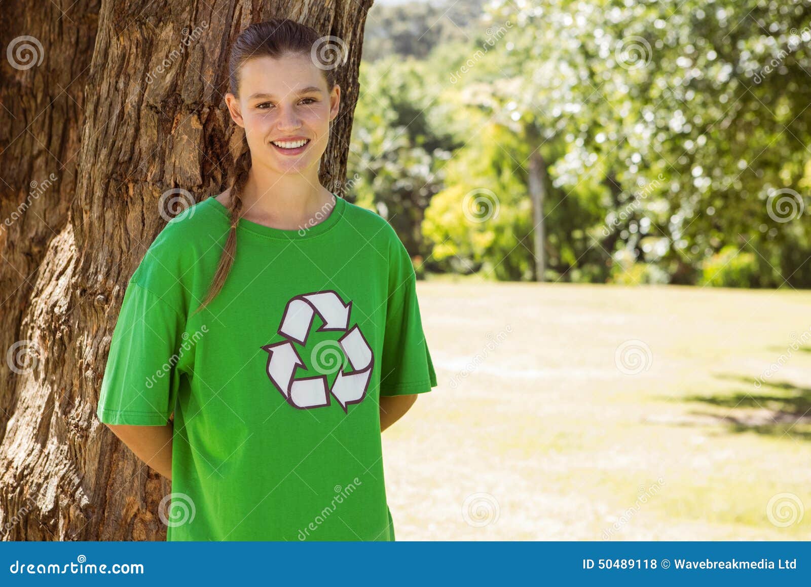 Environmental Activist Smiling at Camera in the Park Stock Photo ...
