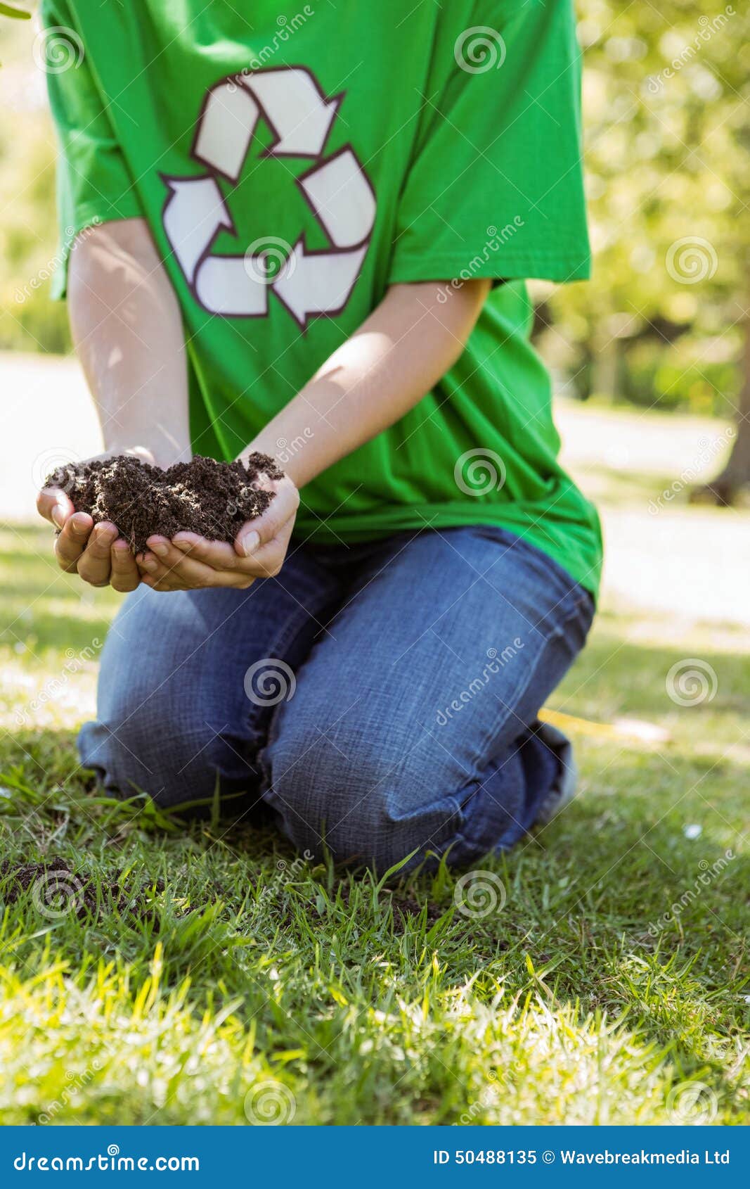 Environmental Activist about To Plant Tree Stock Image - Image of ...
