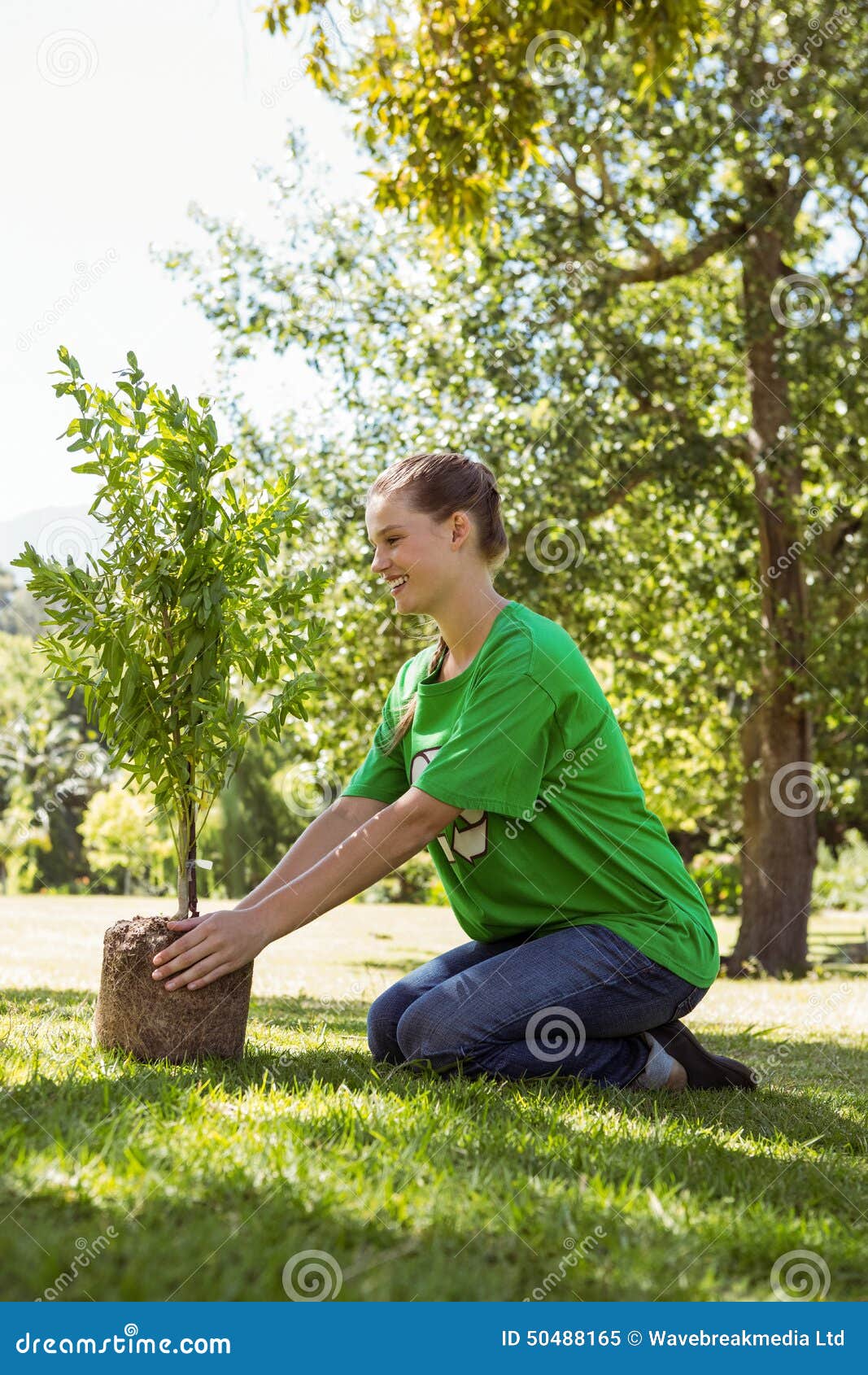 Environmental Activist about To Plant Tree Stock Image - Image of ...
