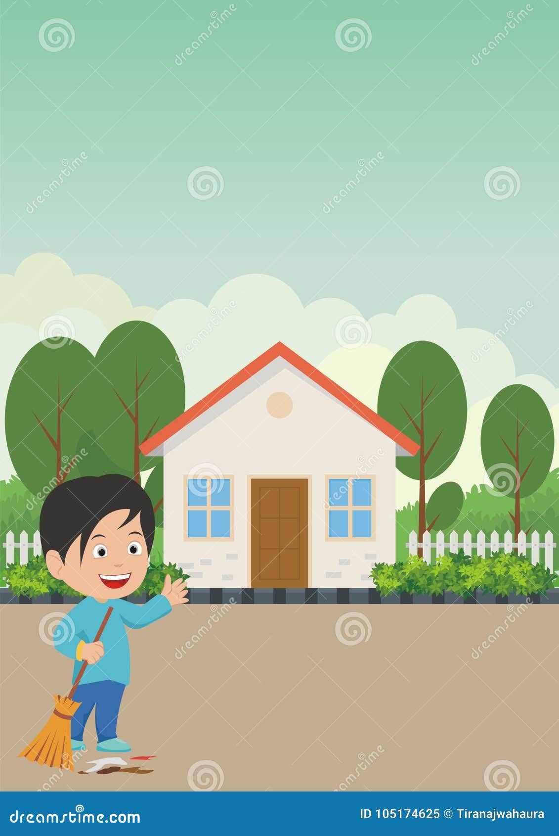 Environmental Background with Cartoon Theme Stock Vector - Illustration ...