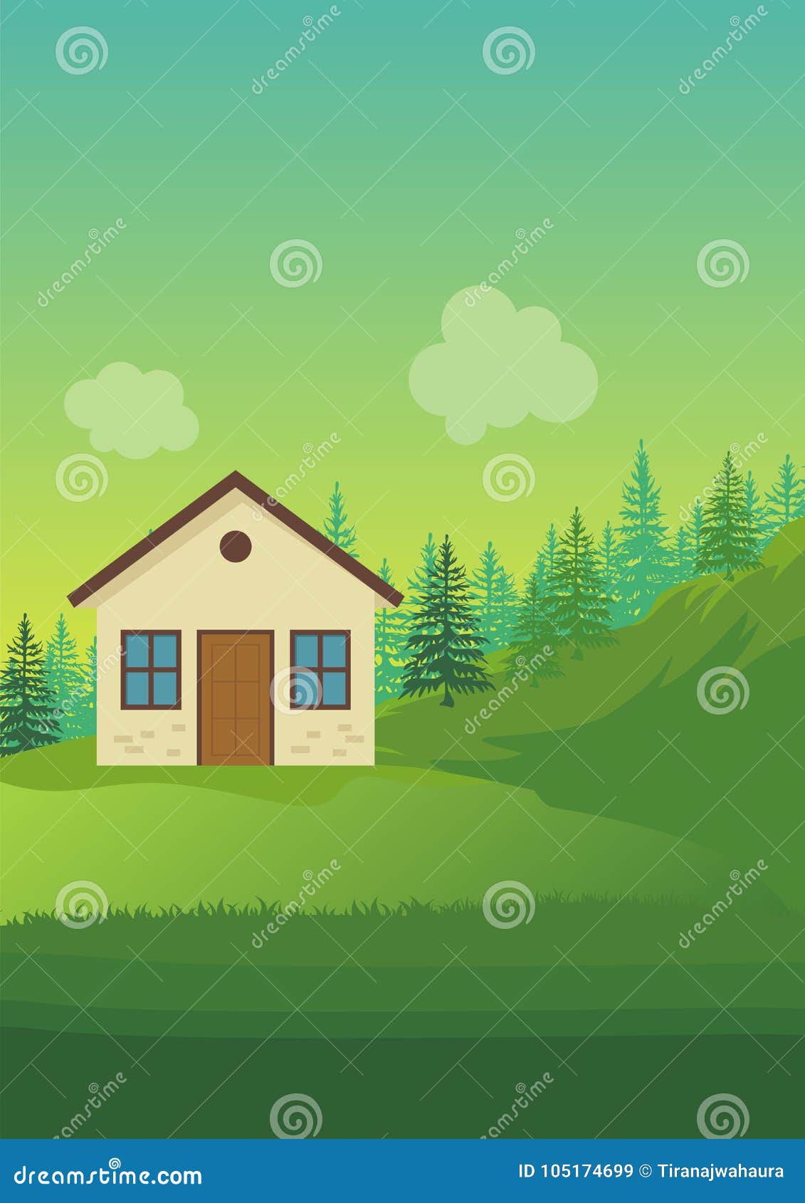 Environmental Background with Cartoon Theme Stock Vector - Illustration ...