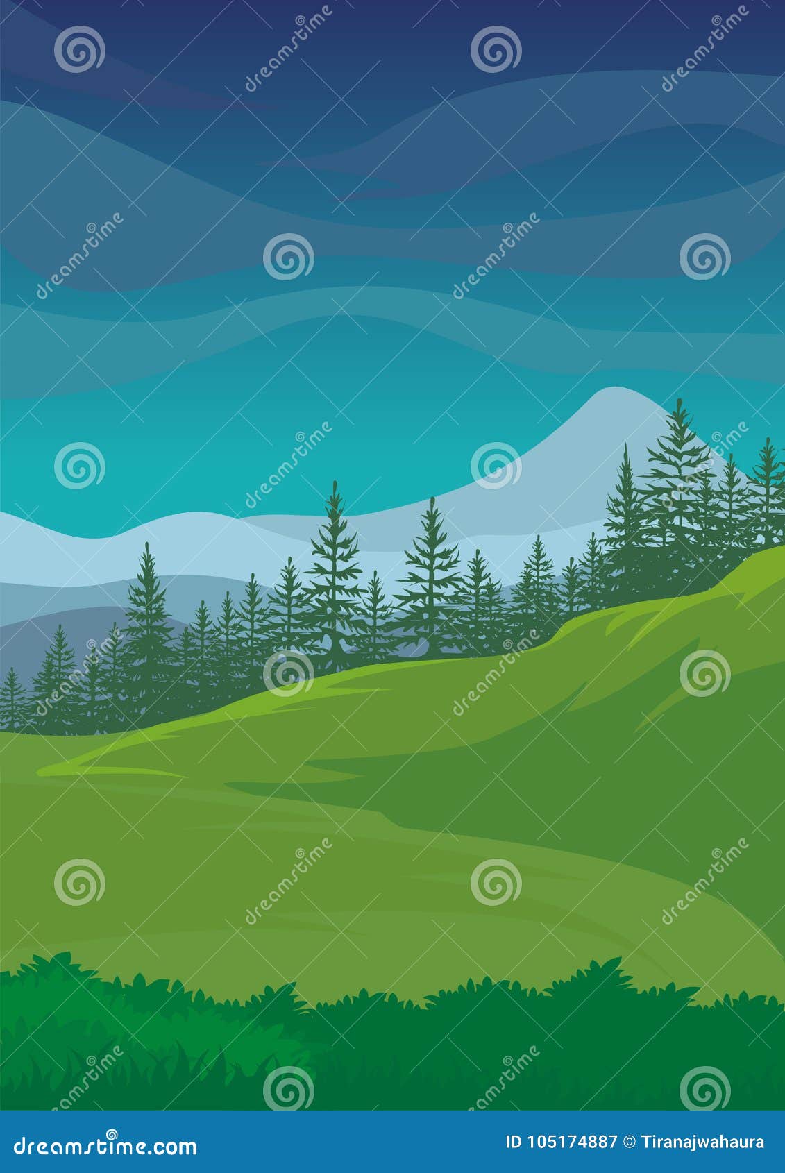 Environmental Background with Cartoon Theme Stock Vector - Illustration ...