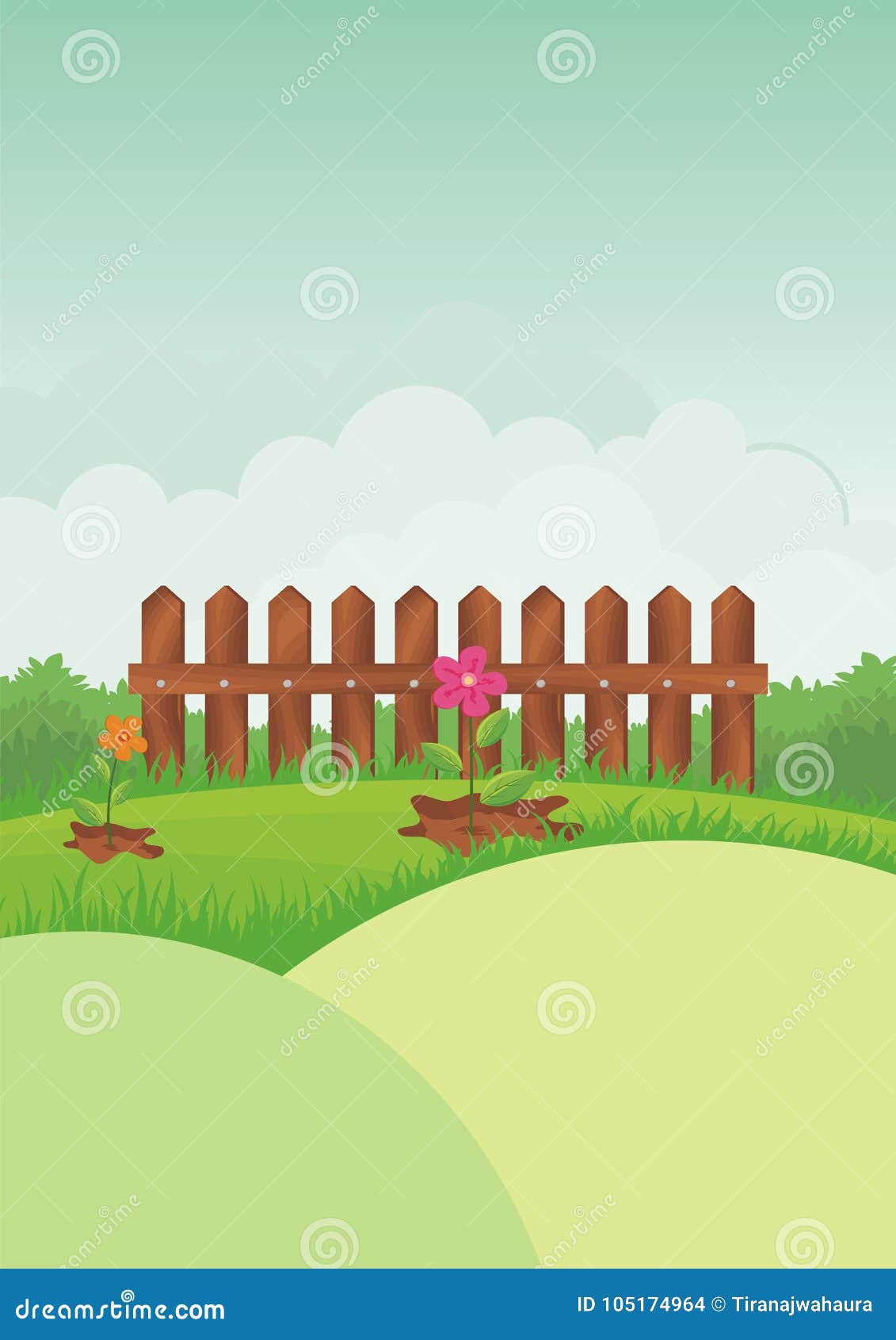 Environmental Background with Cartoon Theme Stock Vector - Illustration ...