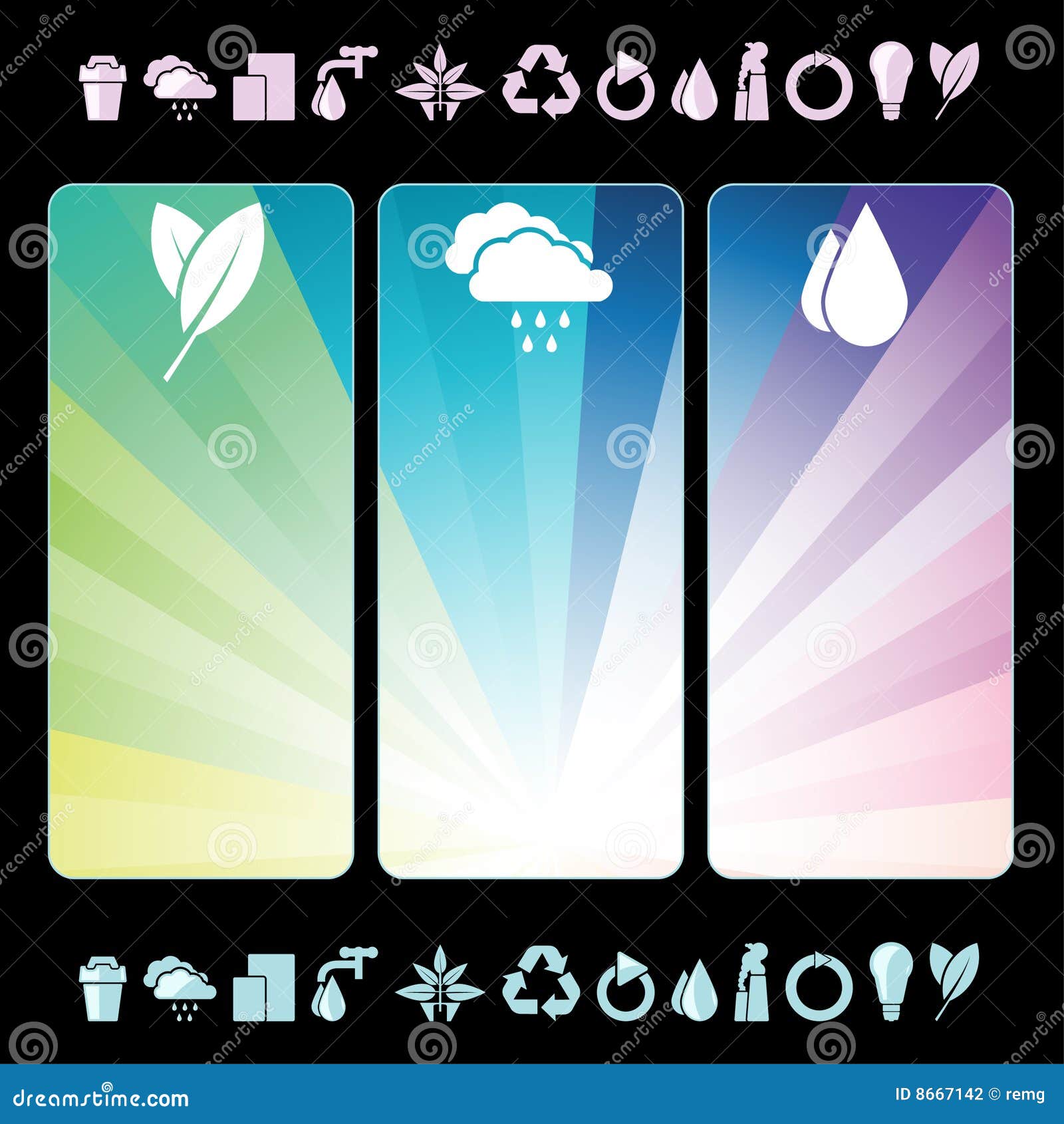 Environmental Banners stock illustration. Illustration of modern - 8667142