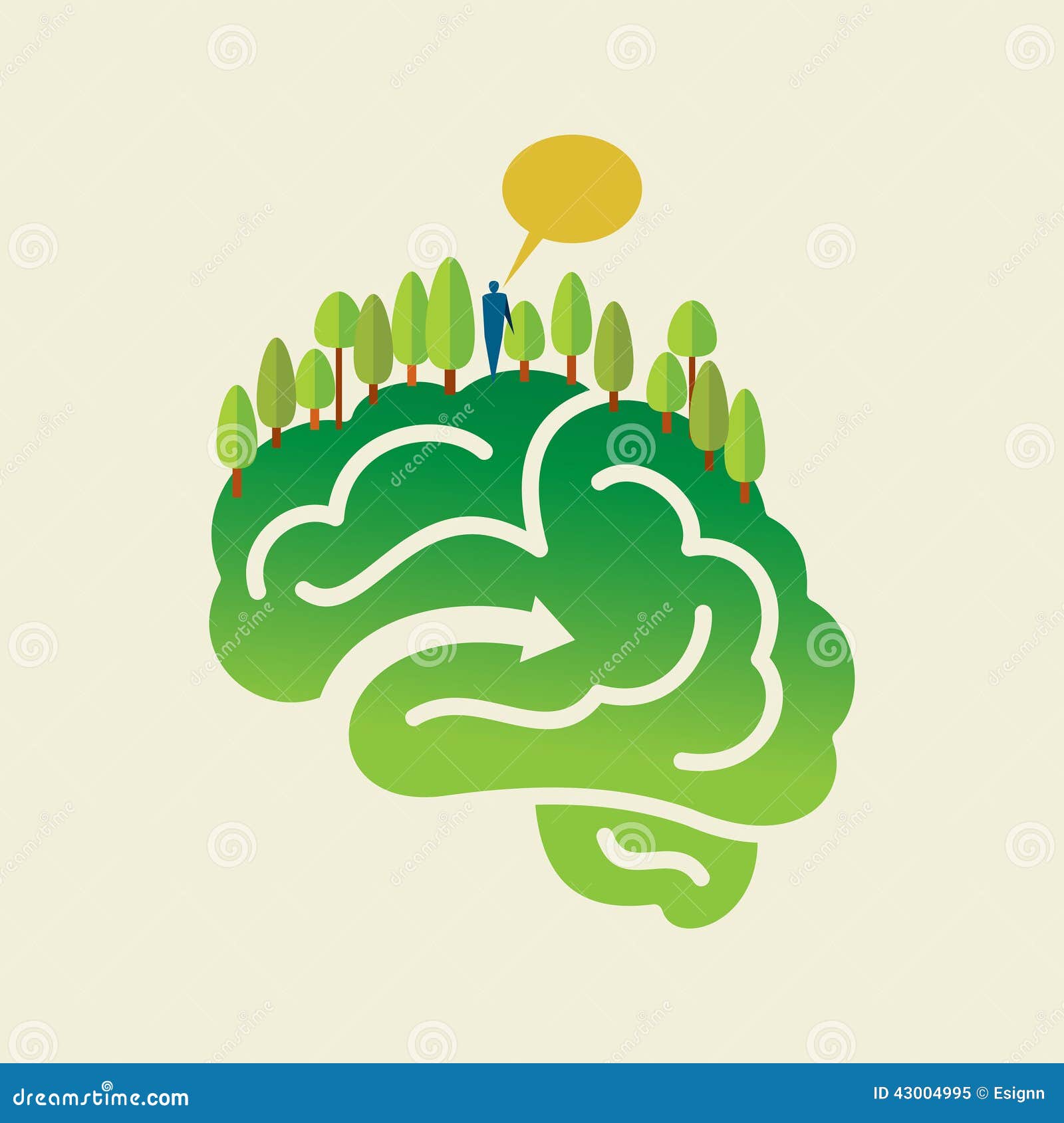 Environmental Brain - Green Idea Stock Vector - Illustration of design ...