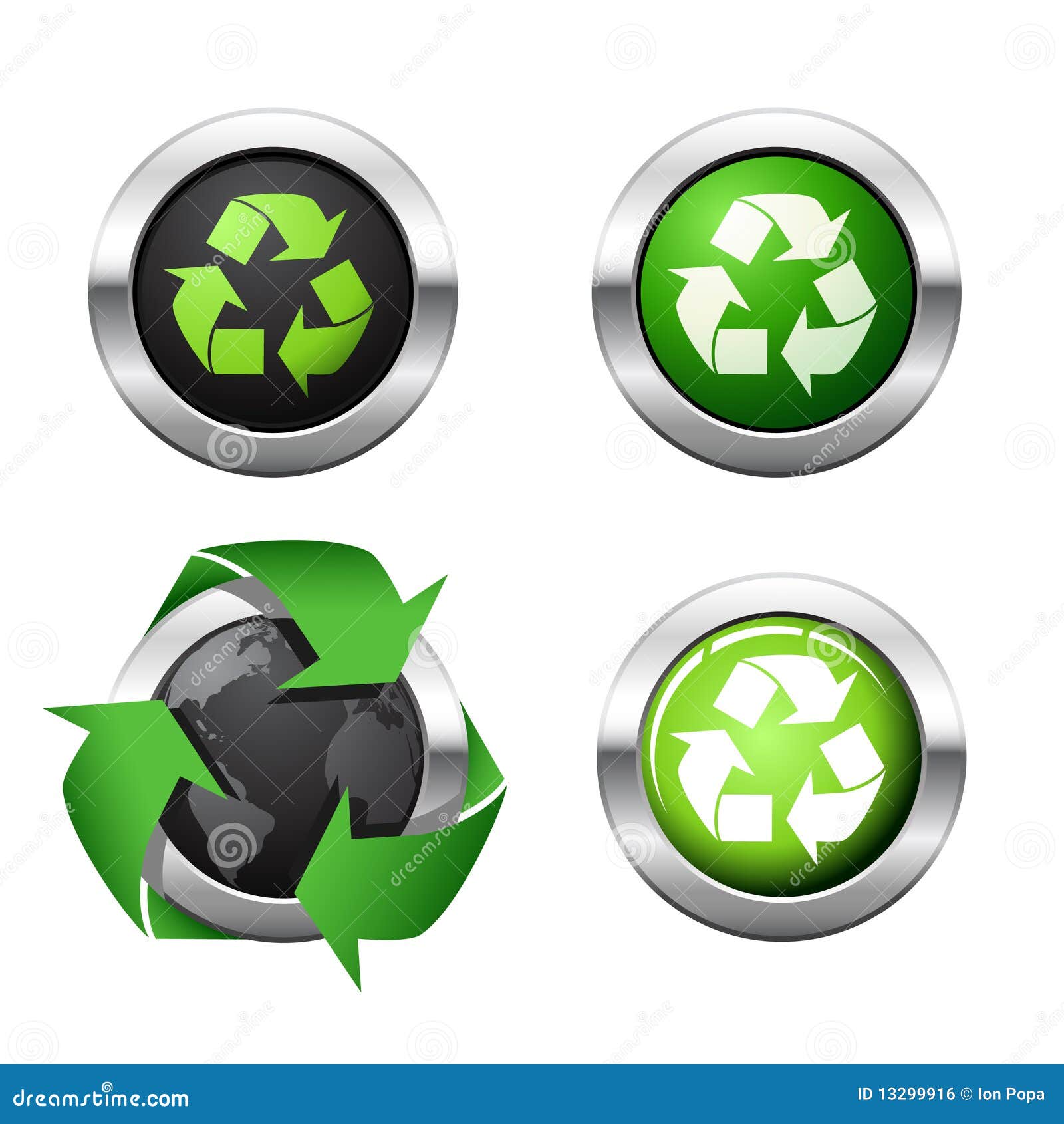 Environmental buttons stock vector. Illustration of protection - 13299916