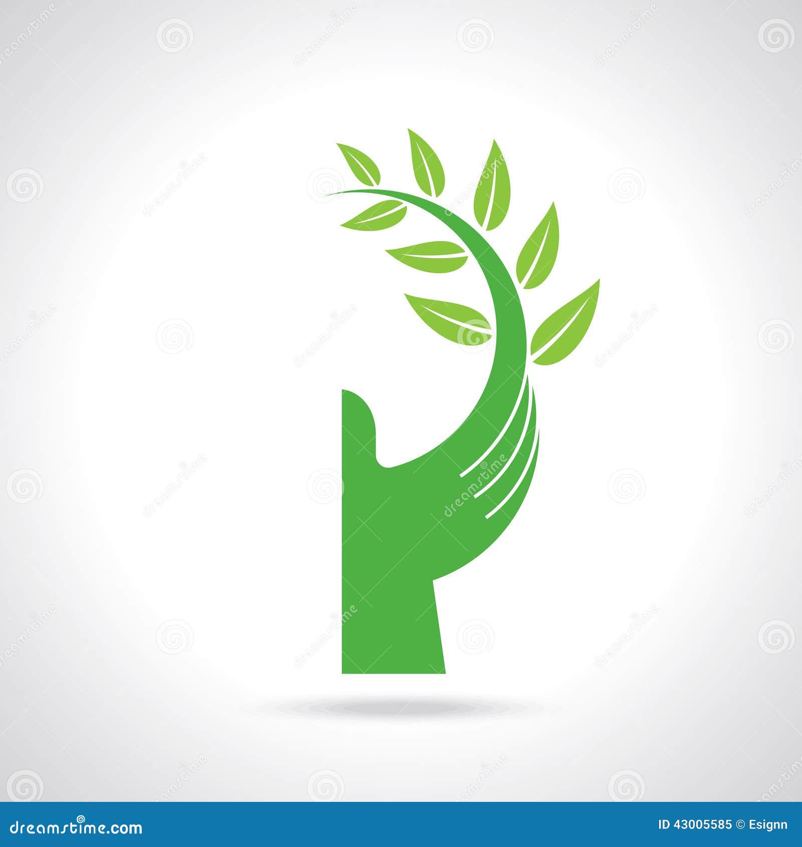 Environmental Care with Hand Stock Vector - Illustration of balance ...