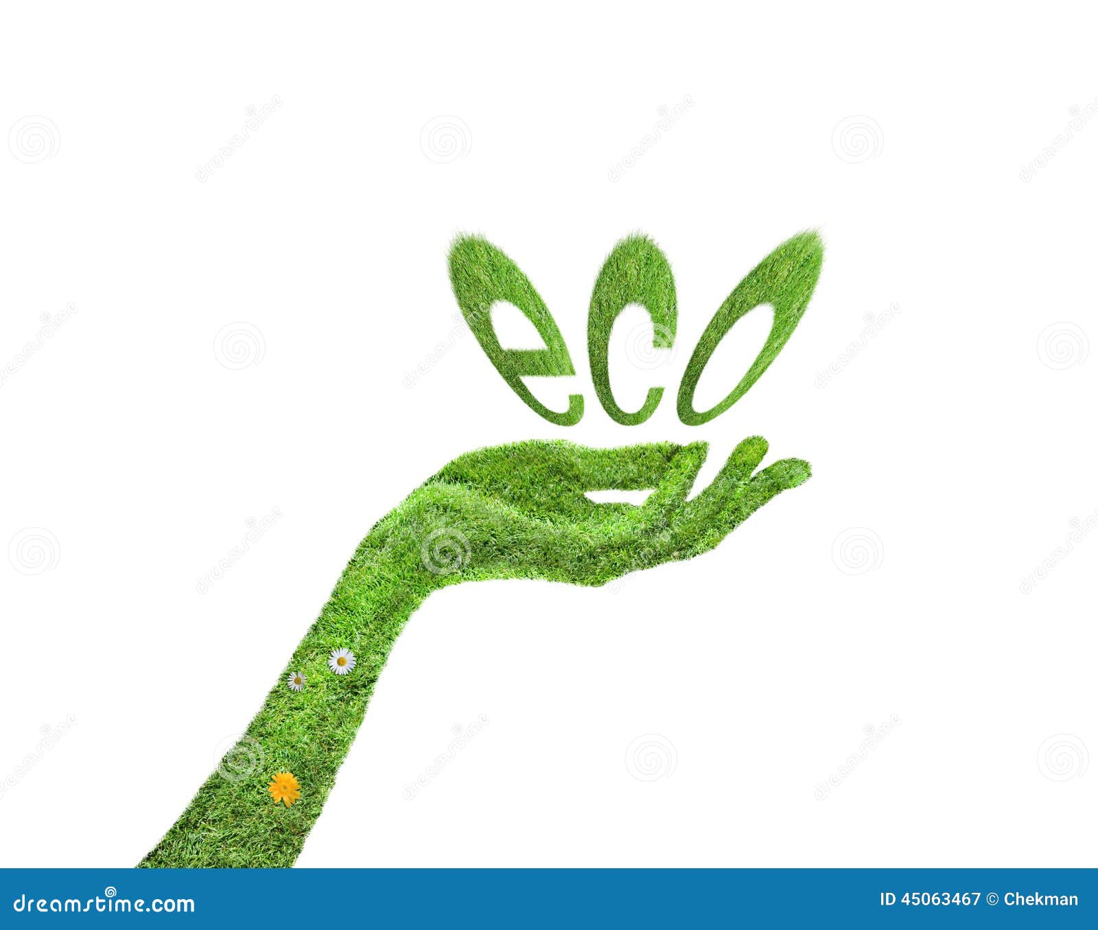 Environmental Care, the Hands of the Grass Stock Illustration ...