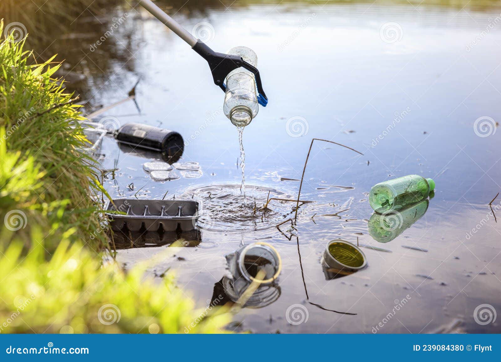 Environmental Conservation Collecting Garbage and Trash from Water ...