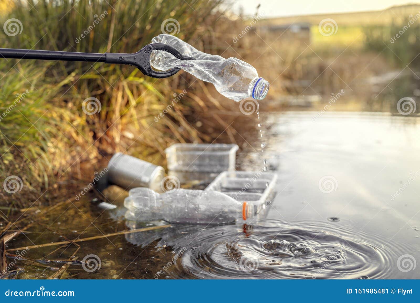 Environmental Conservation Collecting Garbage and Trash from Water ...