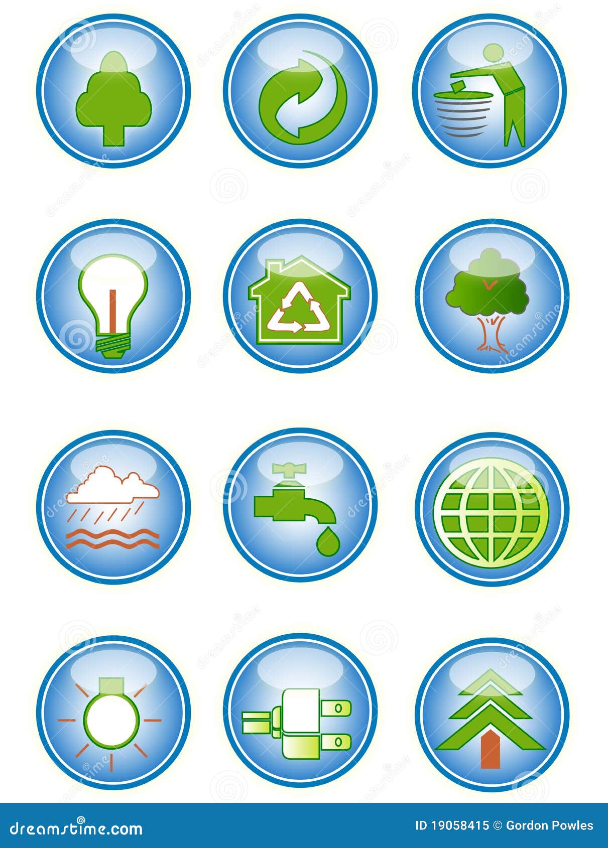 Environmental Conservation Icons Stock Vector - Illustration of ...