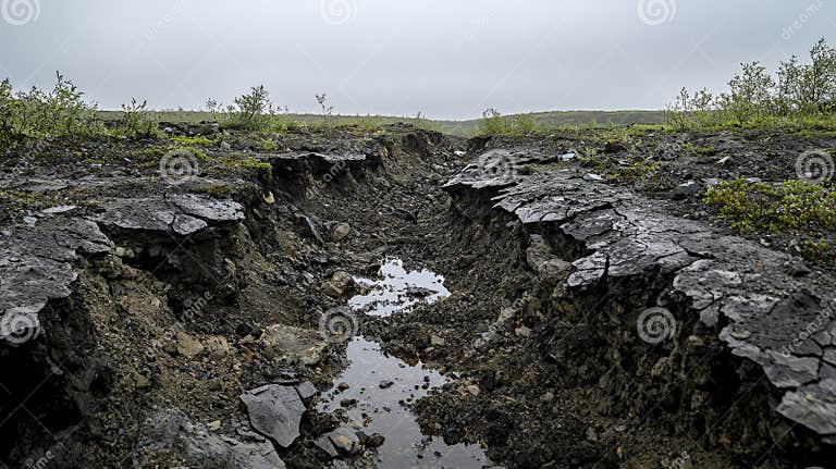 Environmental Degradation Eroding Landscape Natural Setting Earth ...
